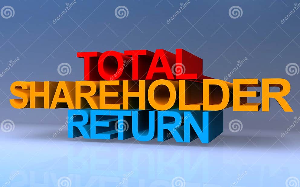 Total Shareholder Return on Blue Stock Illustration - Illustration of ...