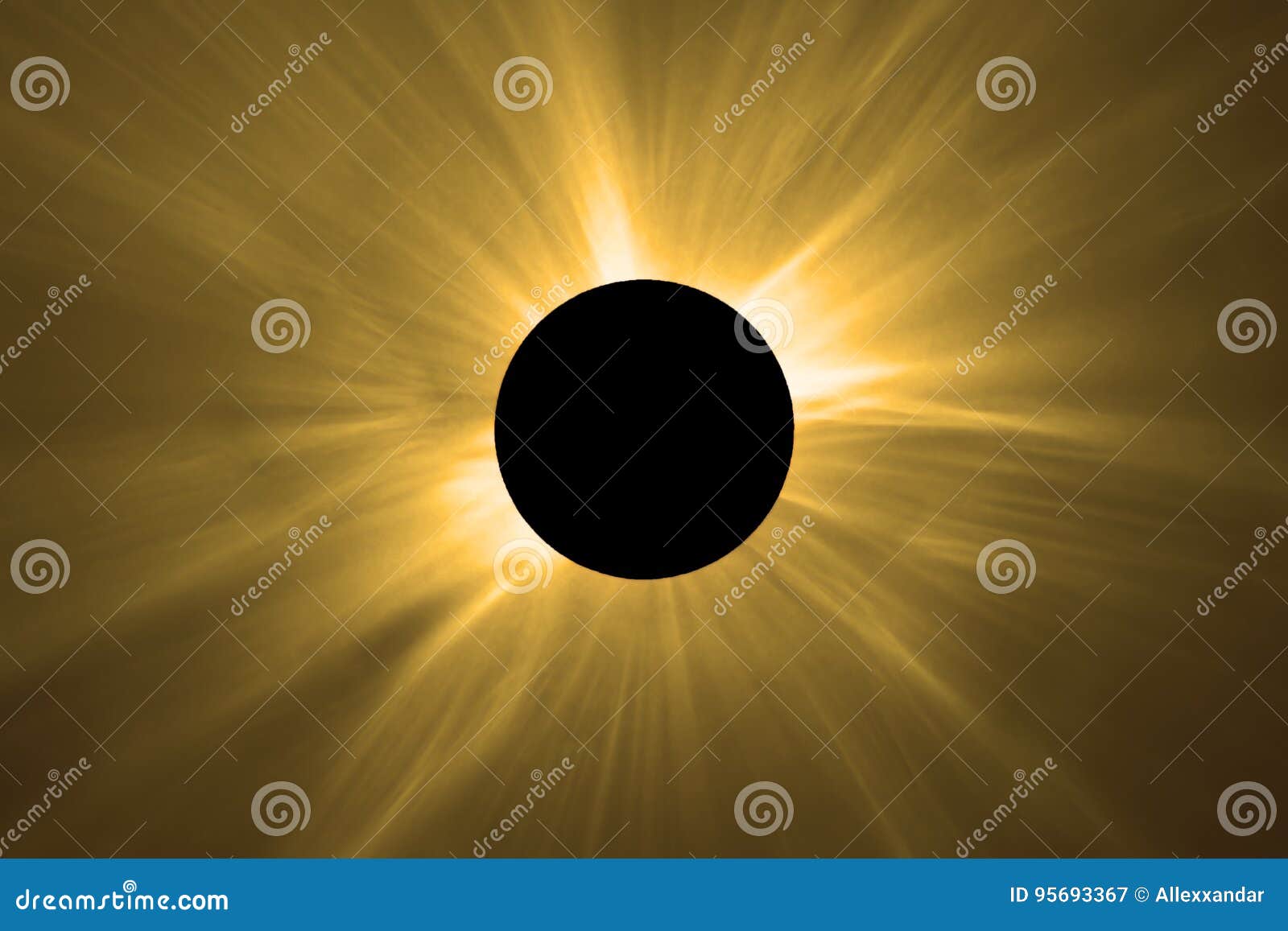 Total Solar Eclipse. stock image. Image of lunar, fireball - 95693367