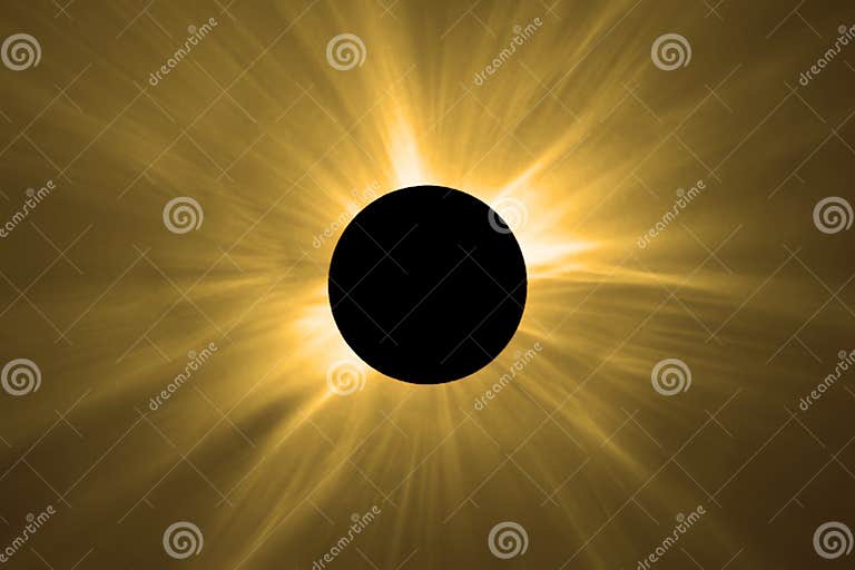 Total Solar Eclipse. stock image. Image of lunar, fireball - 95693367