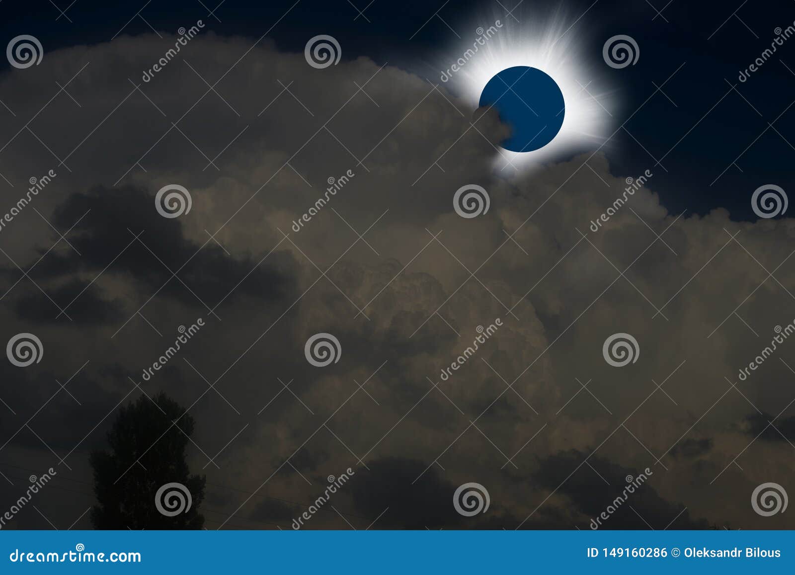 Total solar eclipse stock photo. Image of heaven, field - 149160286