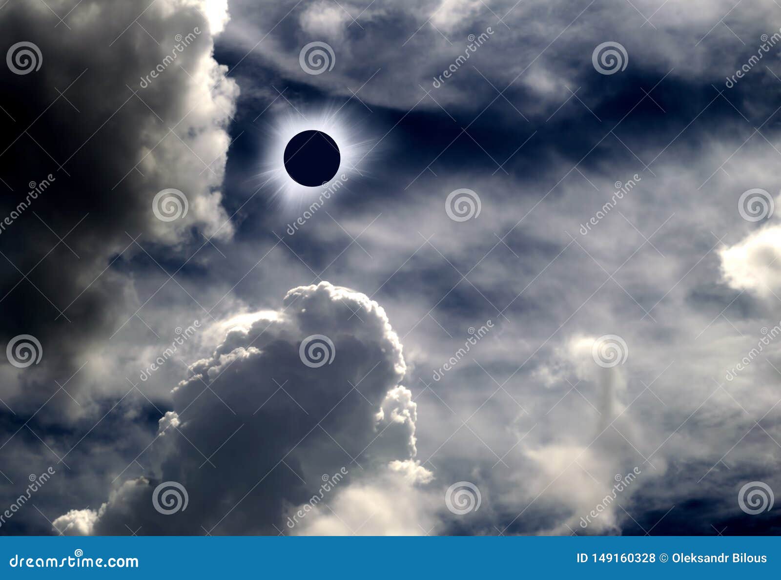 Total solar eclipse stock photo. Image of ocean, ring - 149160328