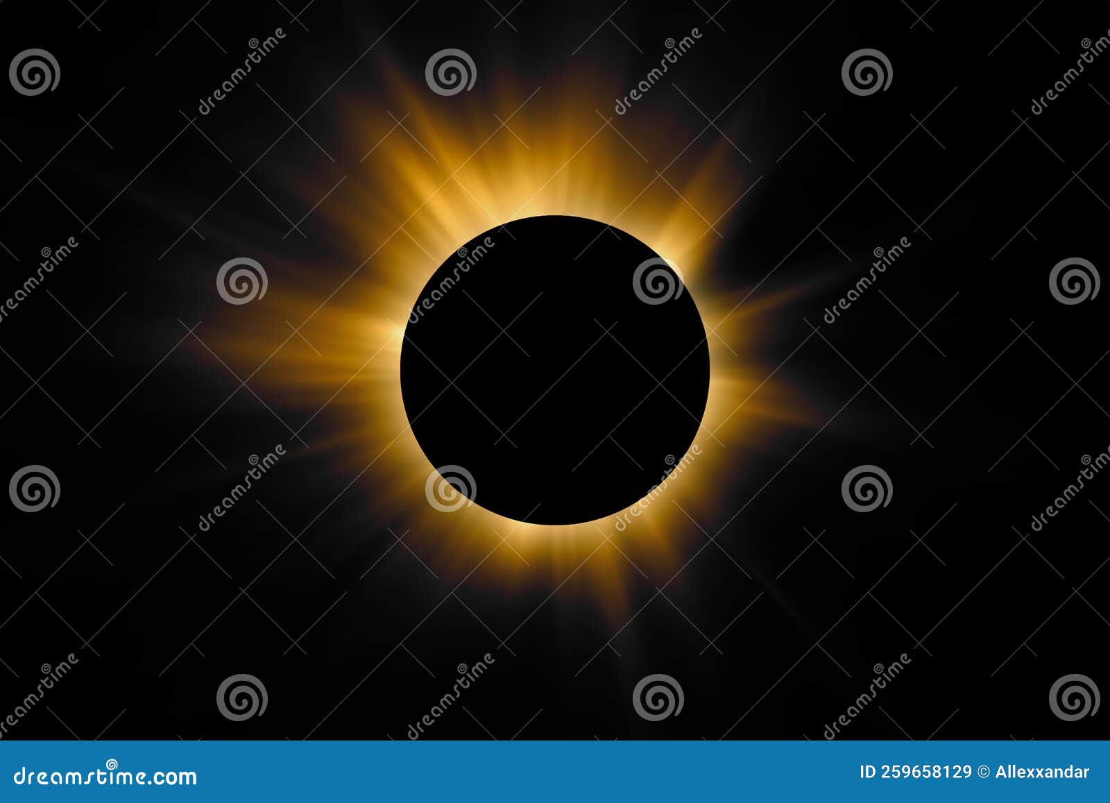 Total Solar Eclipse, Astronomical Phenomenon Stock Illustration ...