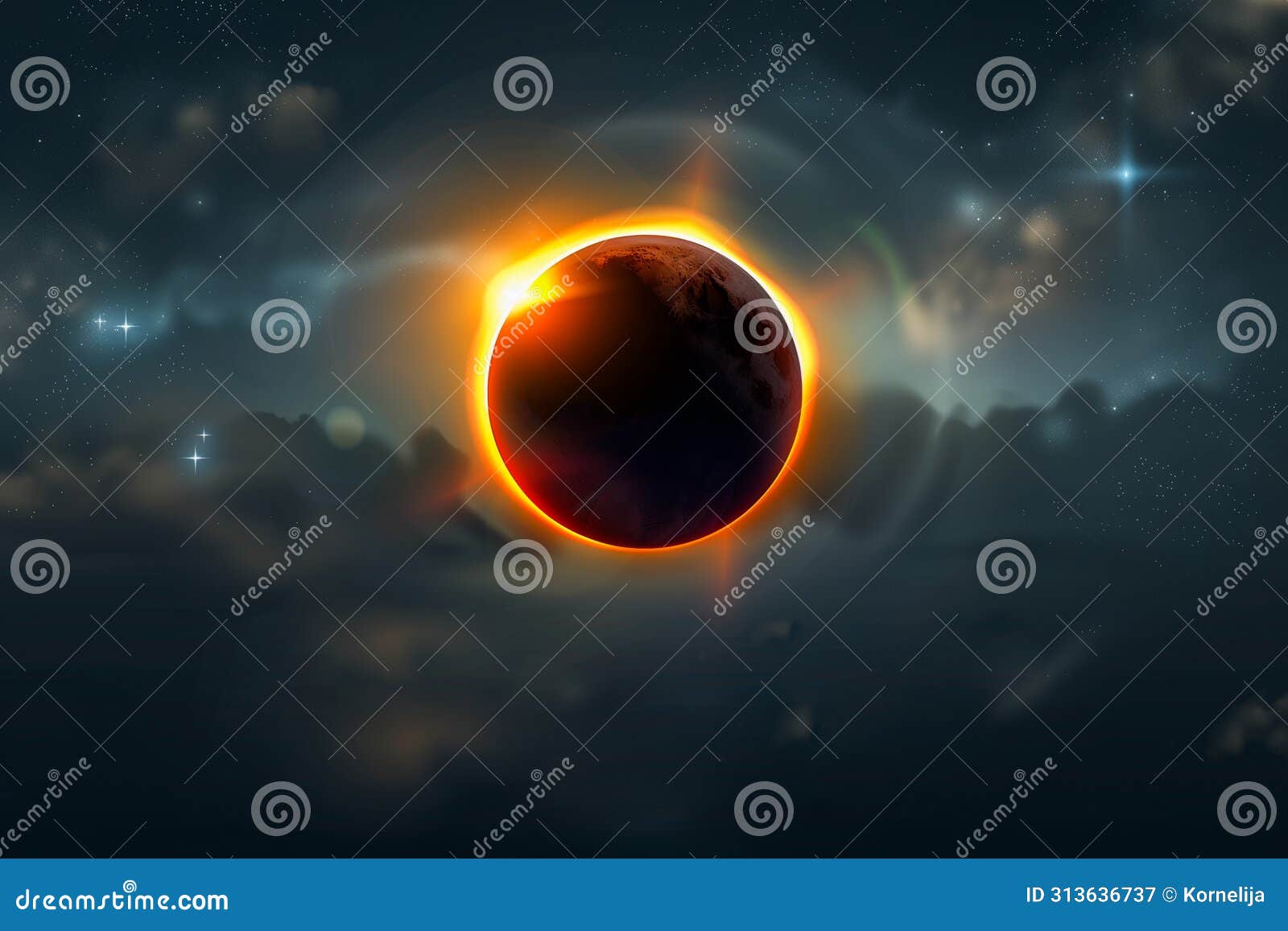 Total Solar Eclipse, Banner. Modern Simple Flat Vector Illustration ...