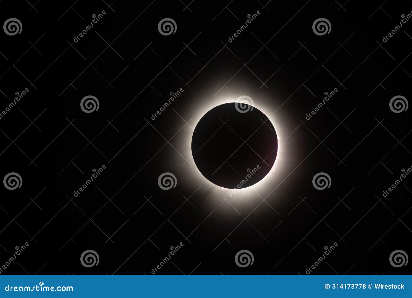 Total Solar Eclipse with a Bright Light Eclipse in a Dark Space Stock ...