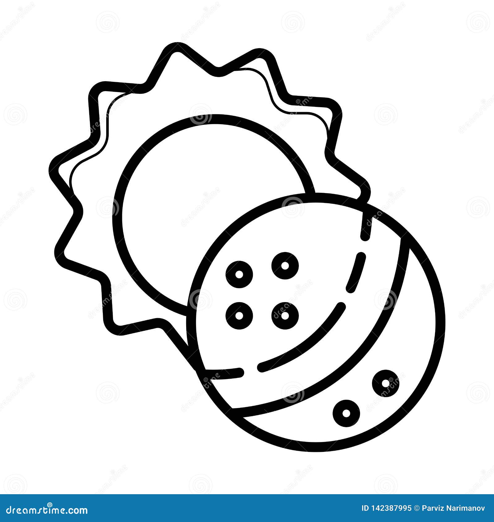 Total Solar Eclipse Icon stock illustration. Illustration of sunlight ...