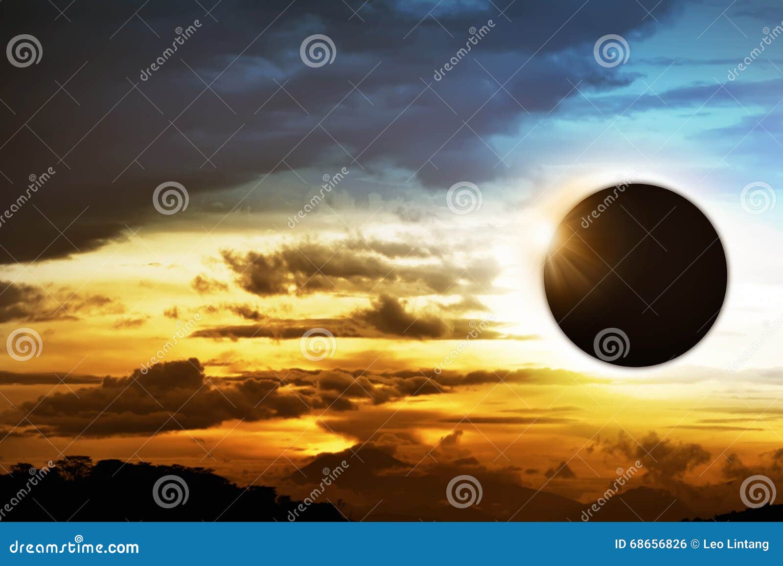 Total Solar Eclipse Phases, Composite Solar Eclipse Stock Image ...