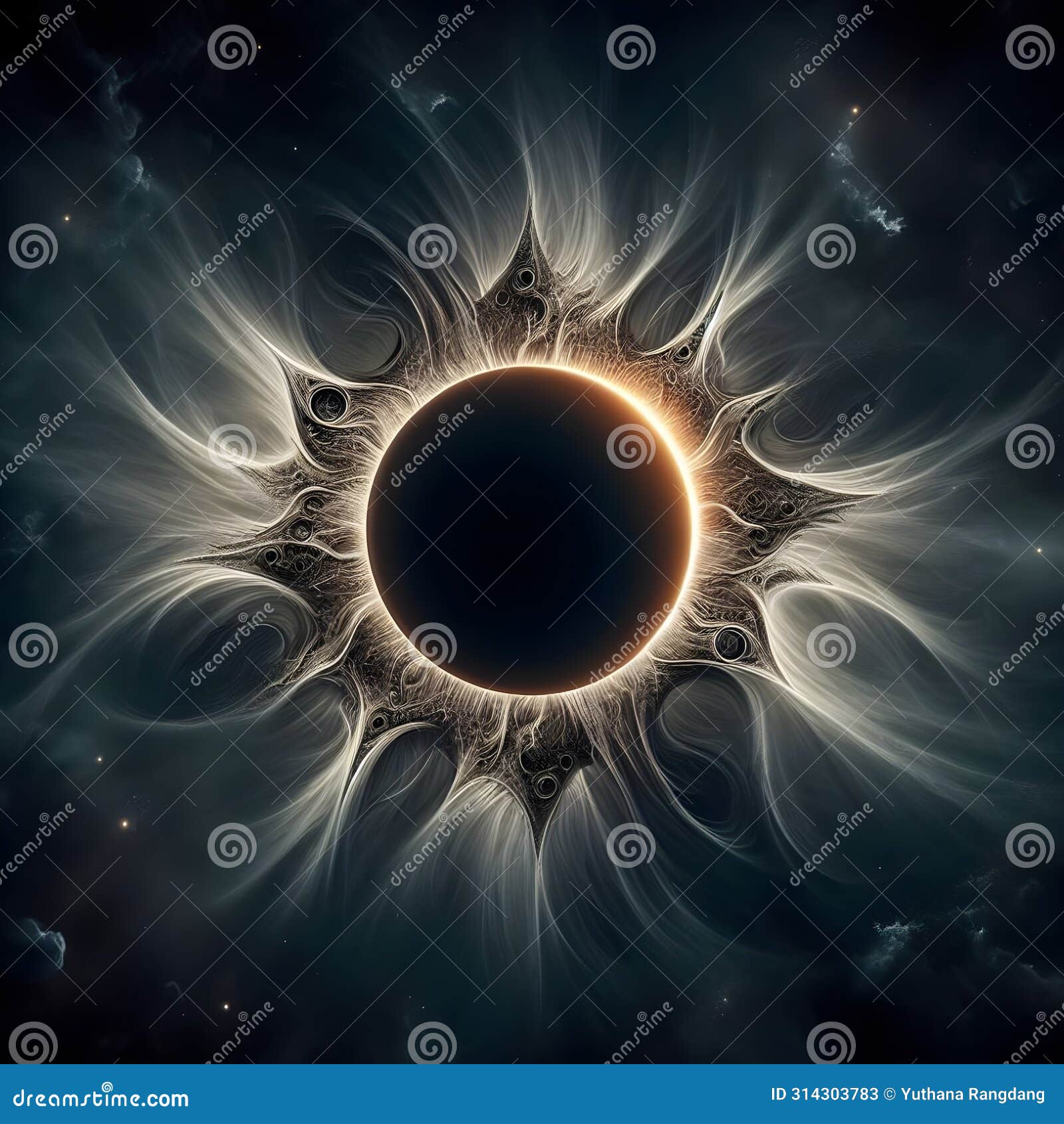 Total Solar Eclipse Scene That Resembles The Eye Of Sauron. Royalty ...