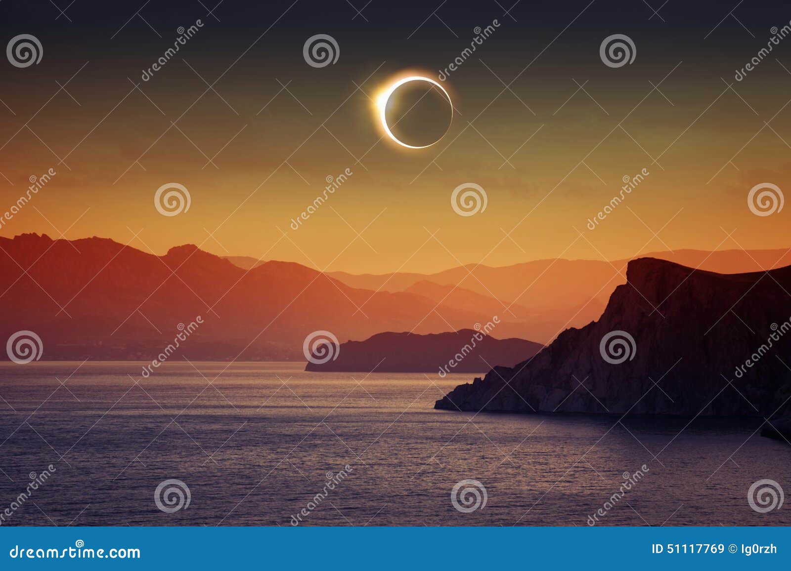 Total Solar Eclipse Phases, Composite Solar Eclipse Stock Image ...