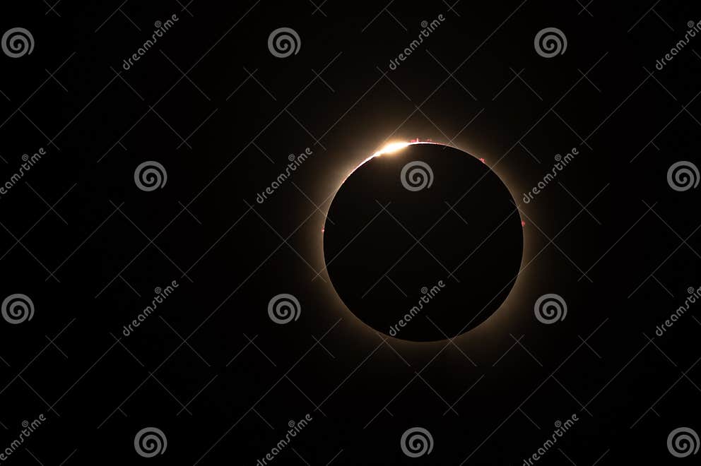 Total Solar Eclipse in the Sky with Full Coverage of the Sun Stock ...
