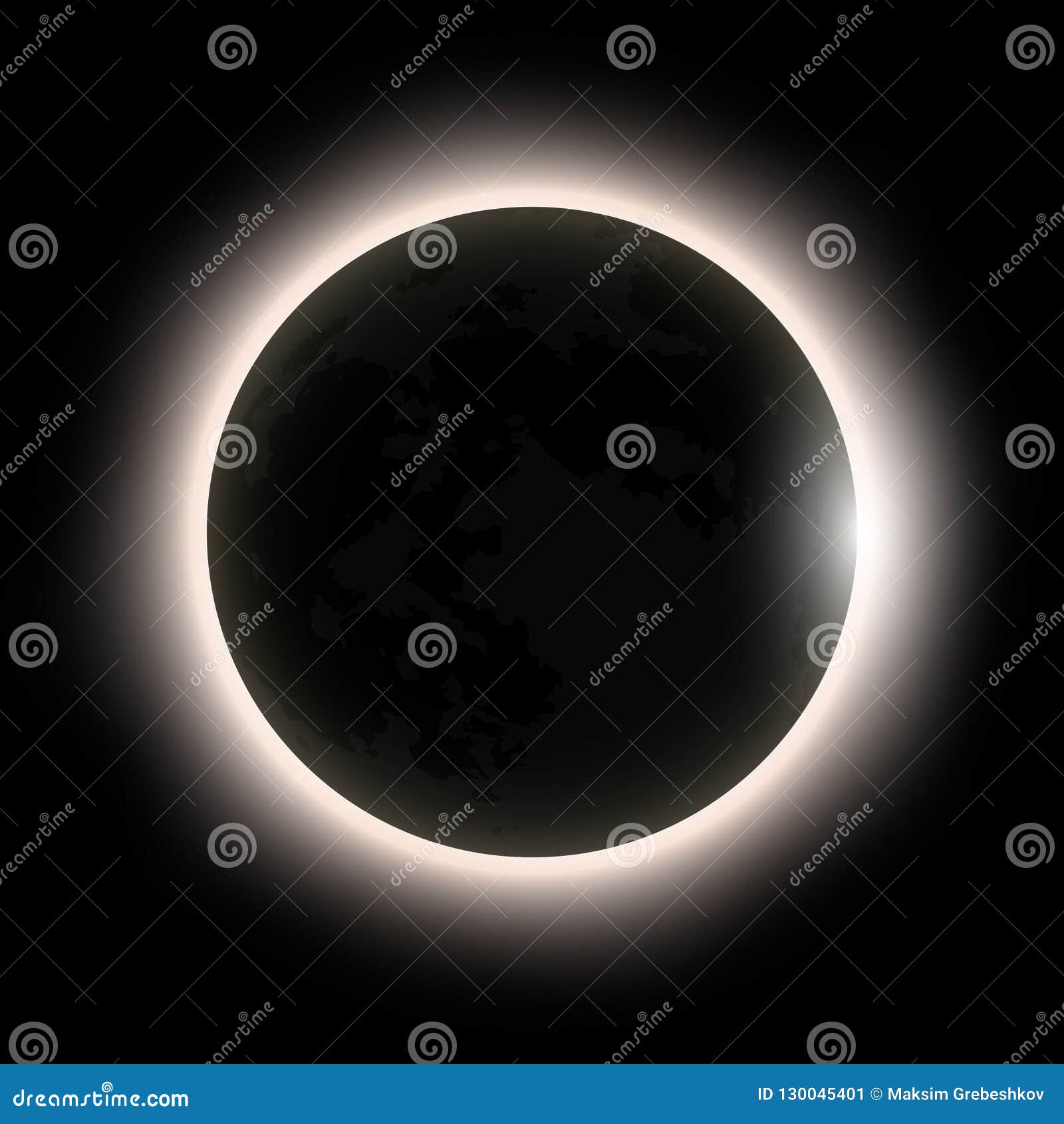 Total Solar Eclipse, Eclipse of the Sun Stock Illustration ...