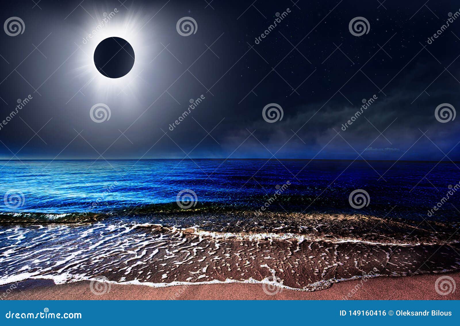 Total solar eclipse stock photo. Image of full, phenomenon - 149160416