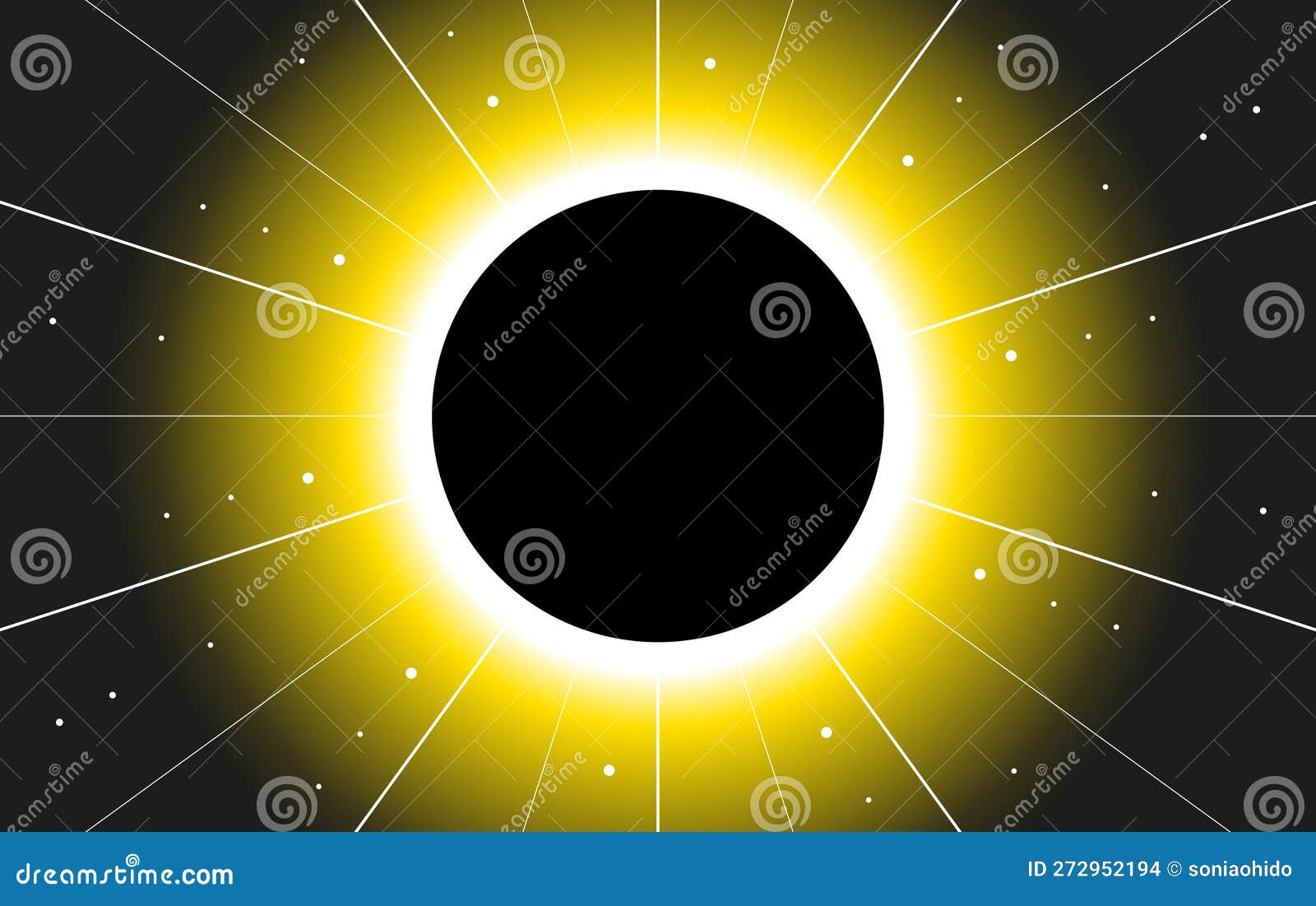 Total solar eclipse stock illustration. Illustration of fantasy - 272952194