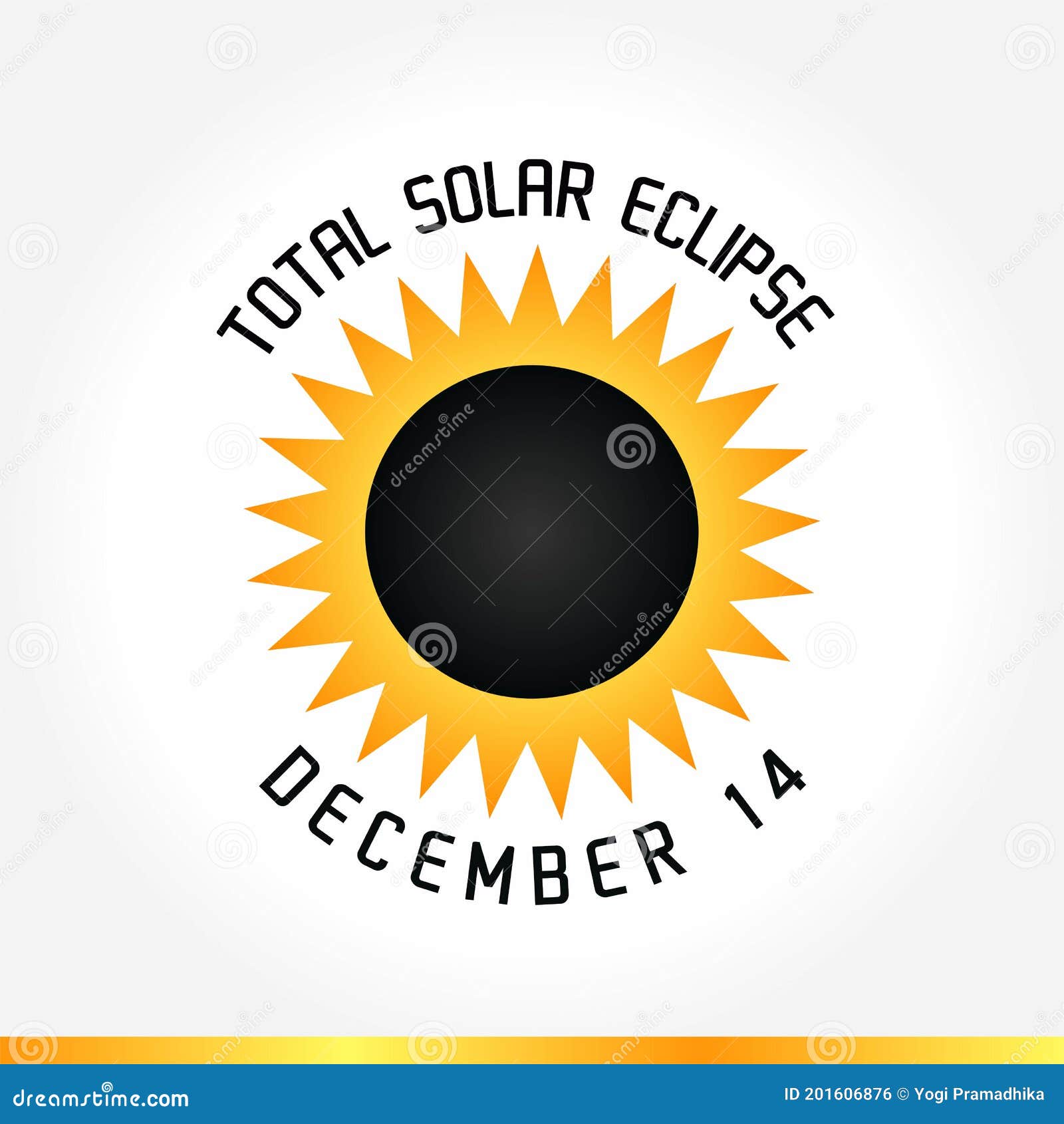 Total Solar Eclipse Vector Illustration Stock Vector - Illustration of ...