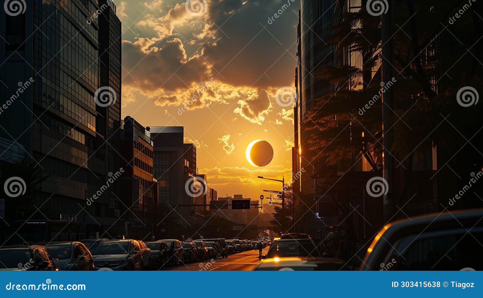 Total Solar Eclipse. AI Generated Stock Illustration - Illustration of ...