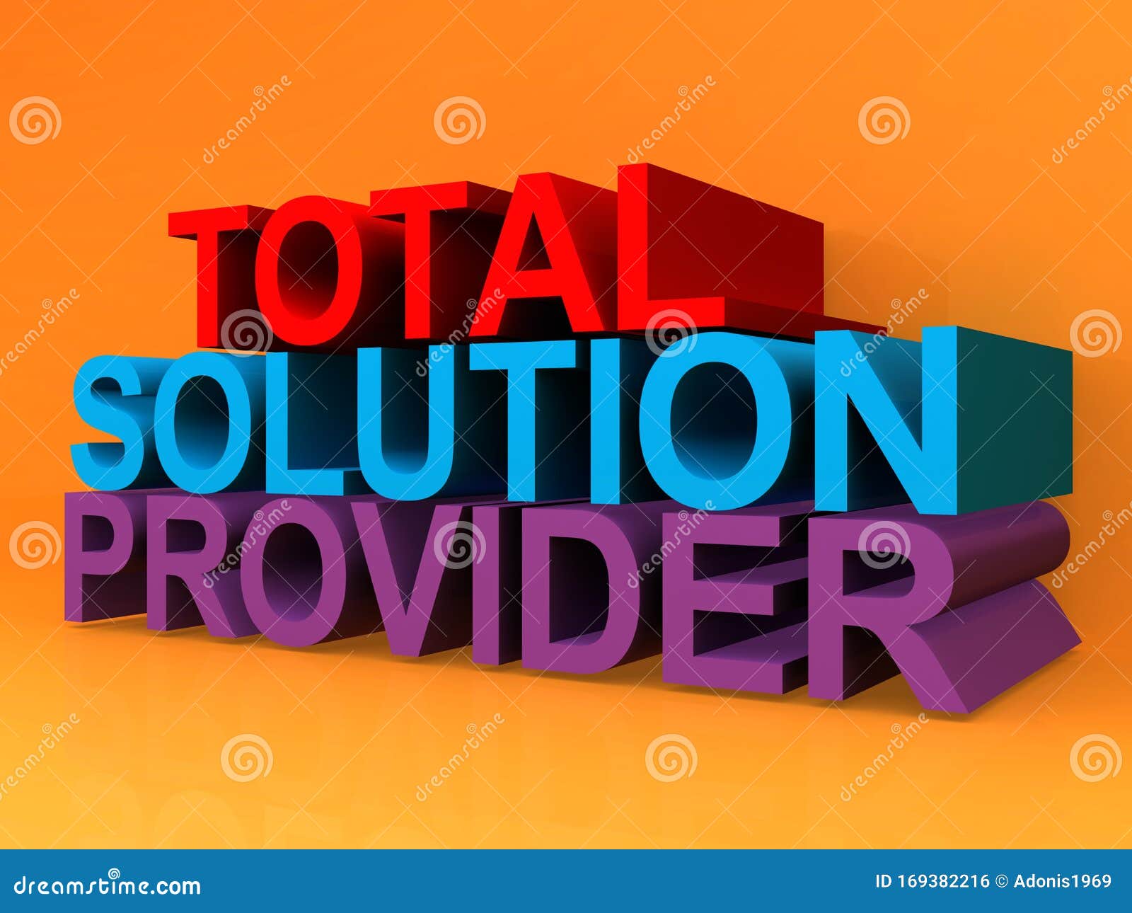 Total Solution Provider on Orange Stock Illustration - Illustration of ...