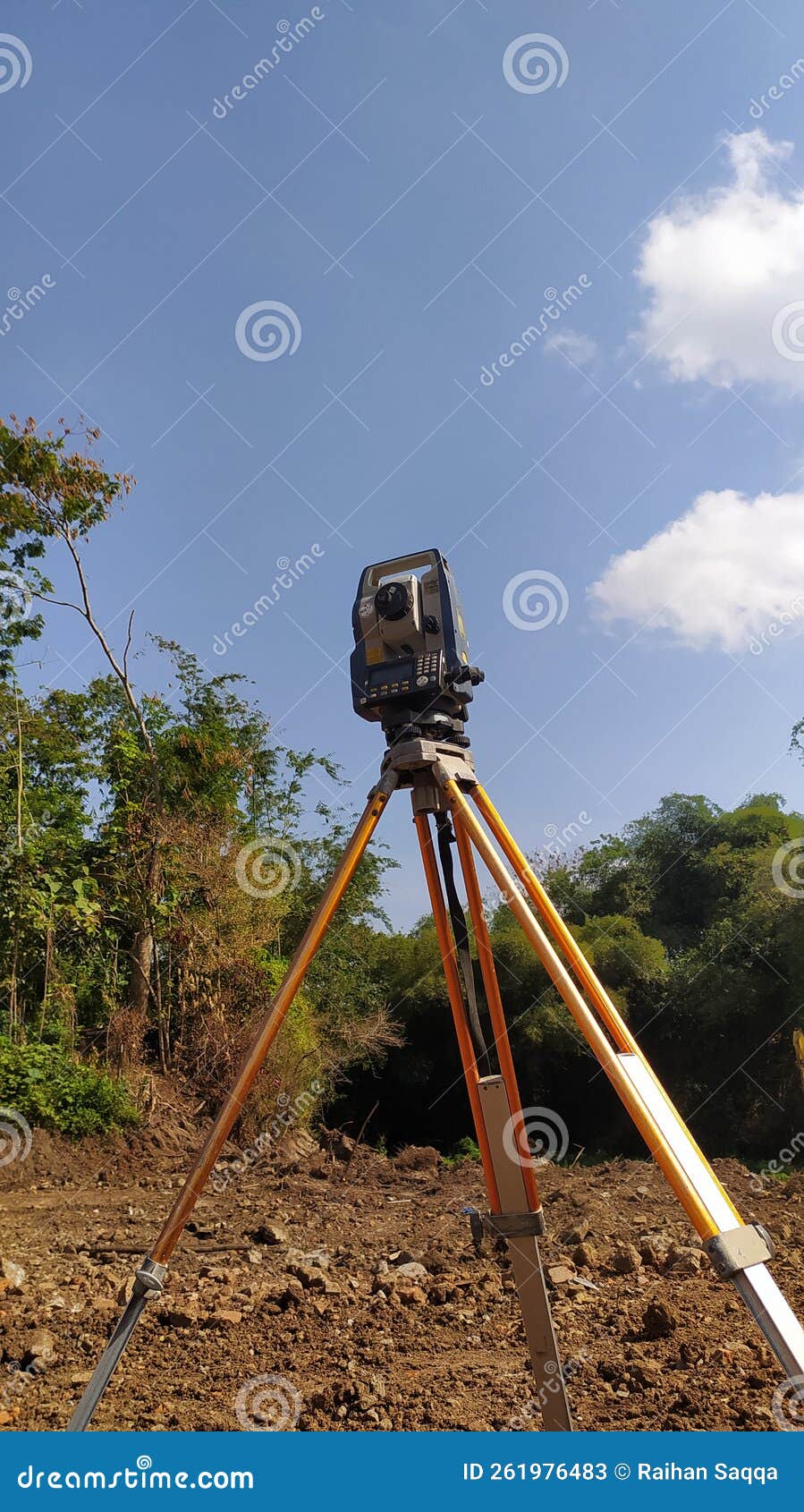 Total Station at Construction Stock Image - Image of water, playground ...