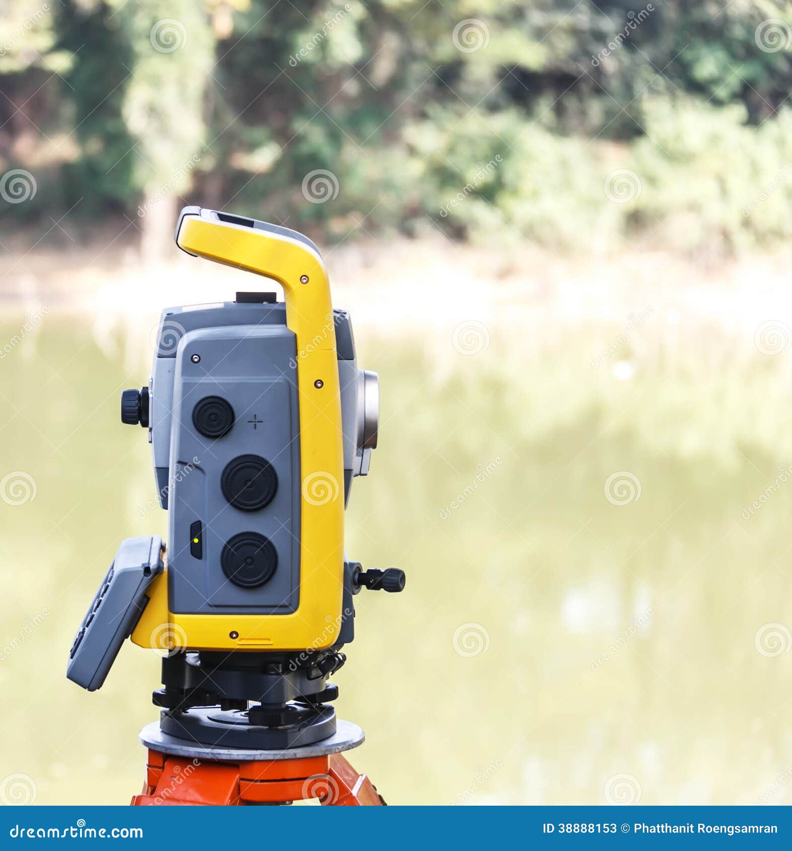 The Total Station. the Geodetic and Topography Measuring Tool. Stock ...