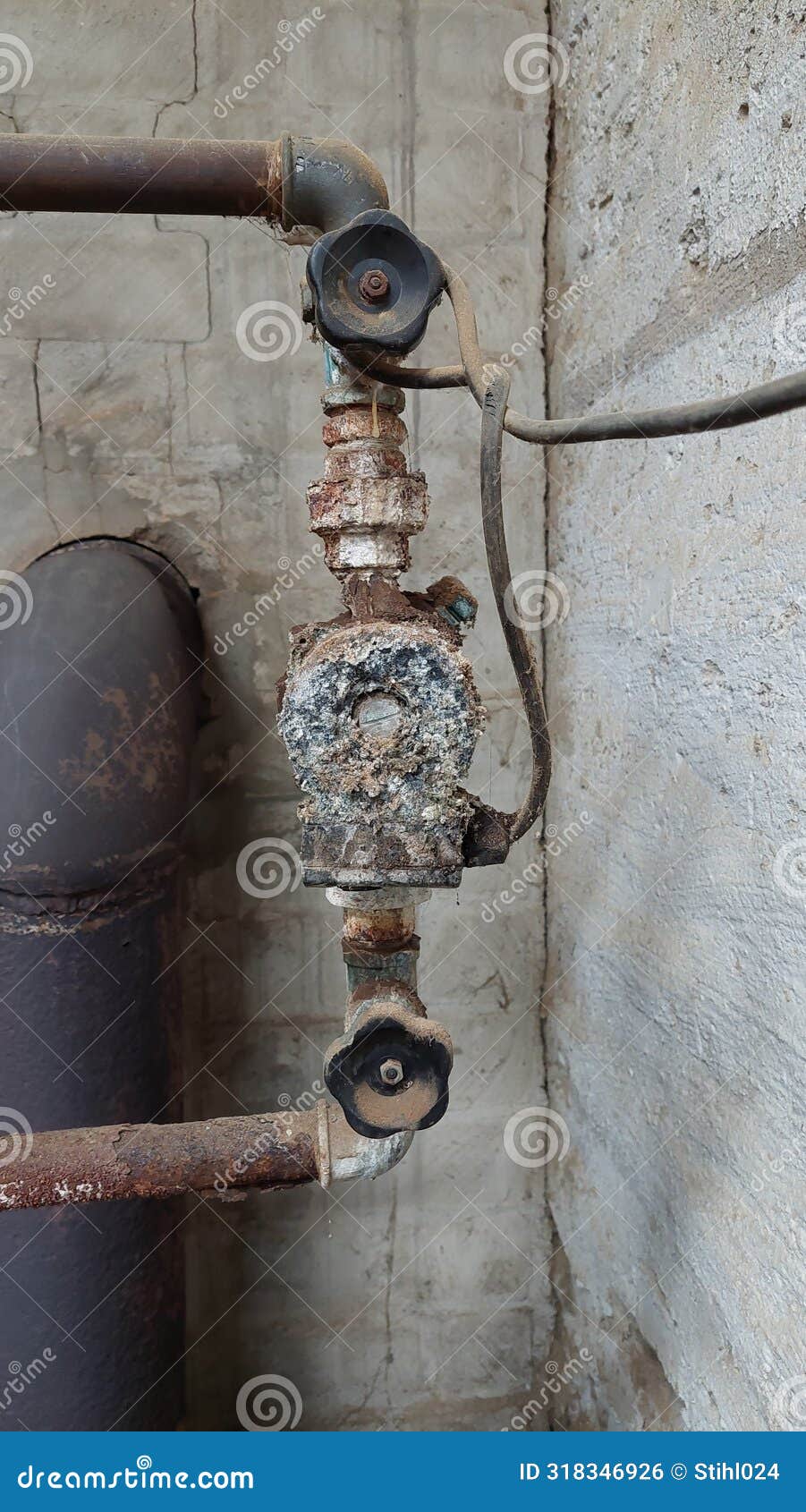 Totally Corroded Circulation Pump in Heating System Stock Photo - Image ...