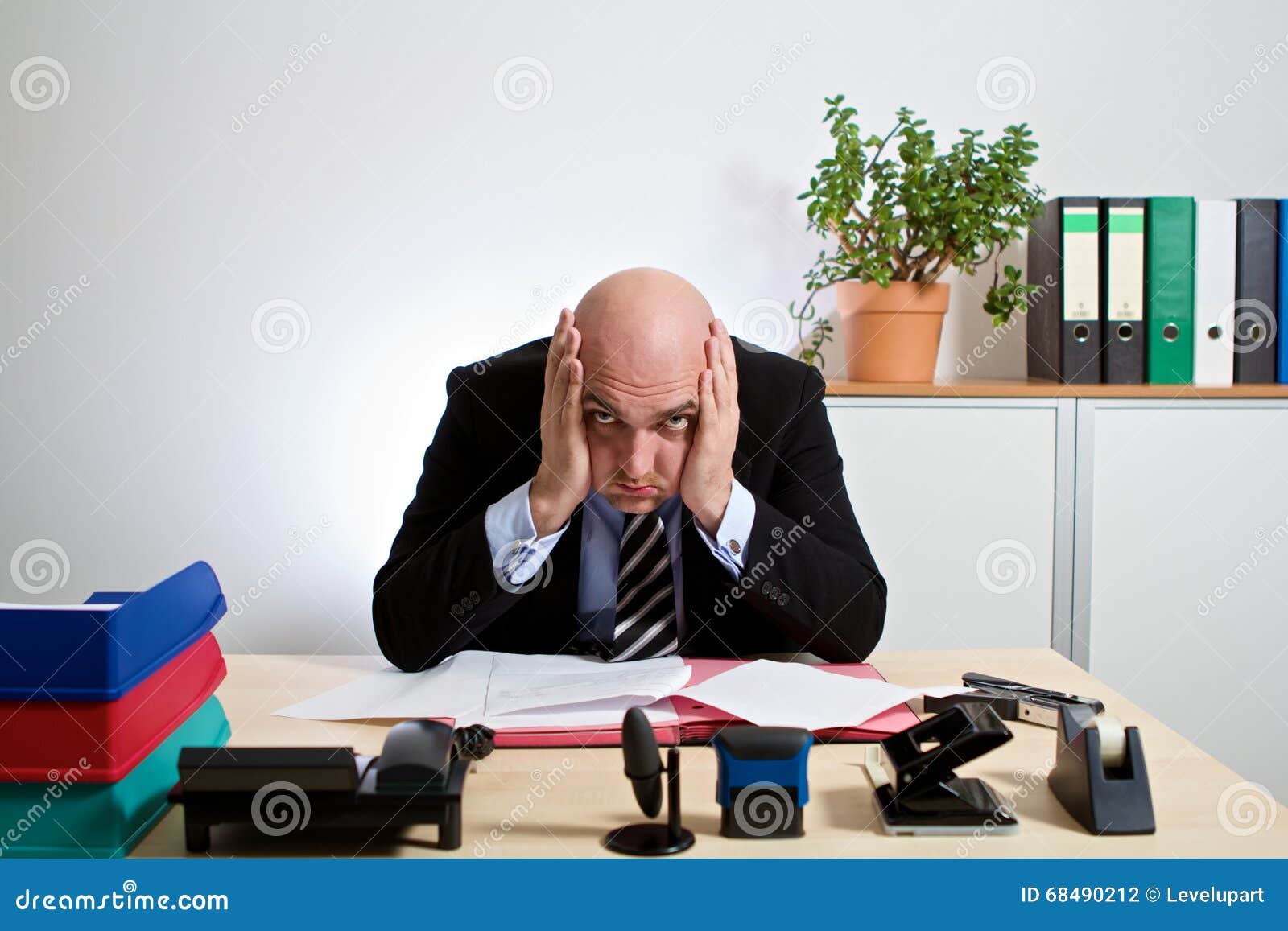 Totally stressed manager stock photo. Image of freak - 68490212