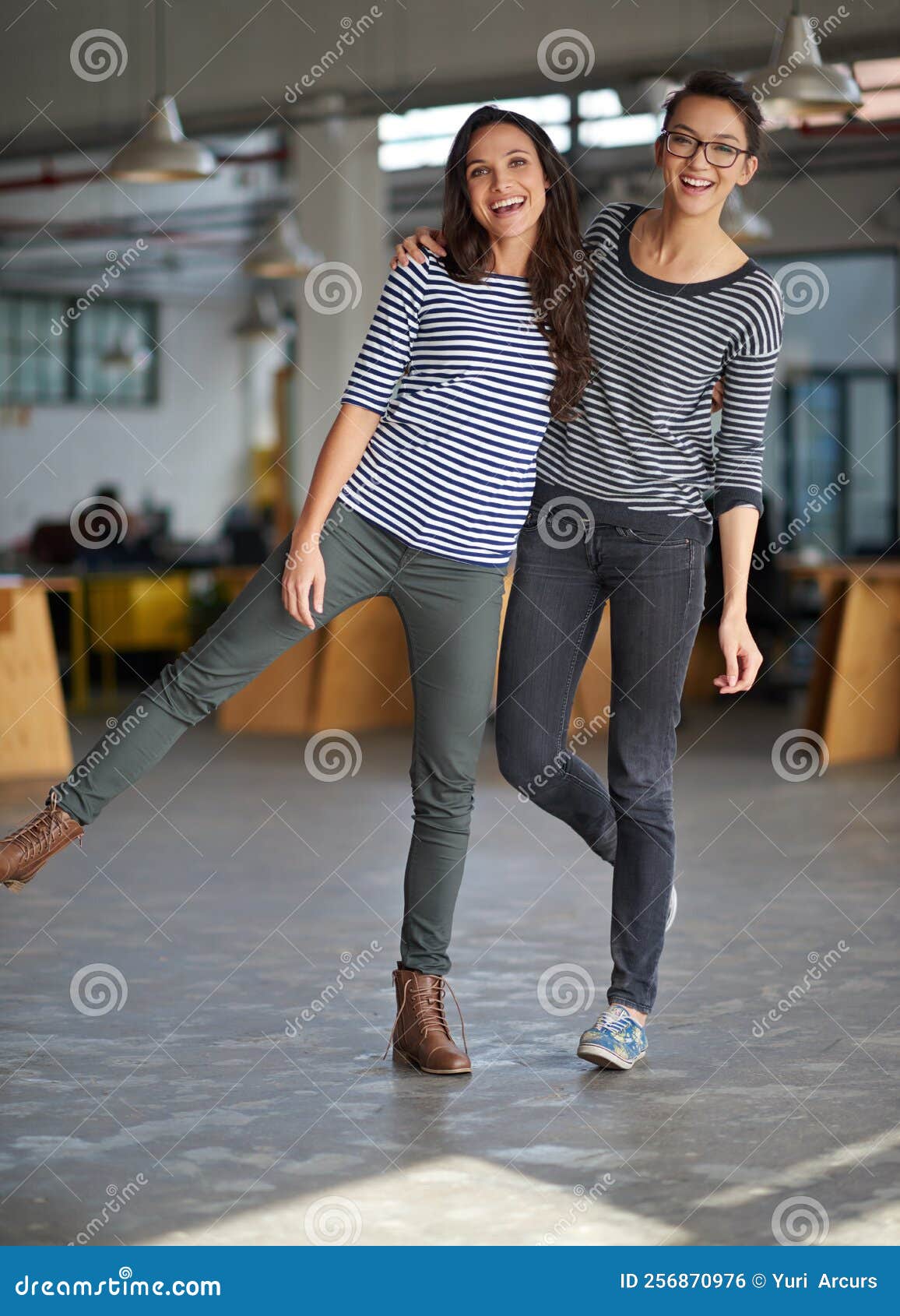 Totally Supportive of Each Other. Two Friendly Creative Colleagues ...