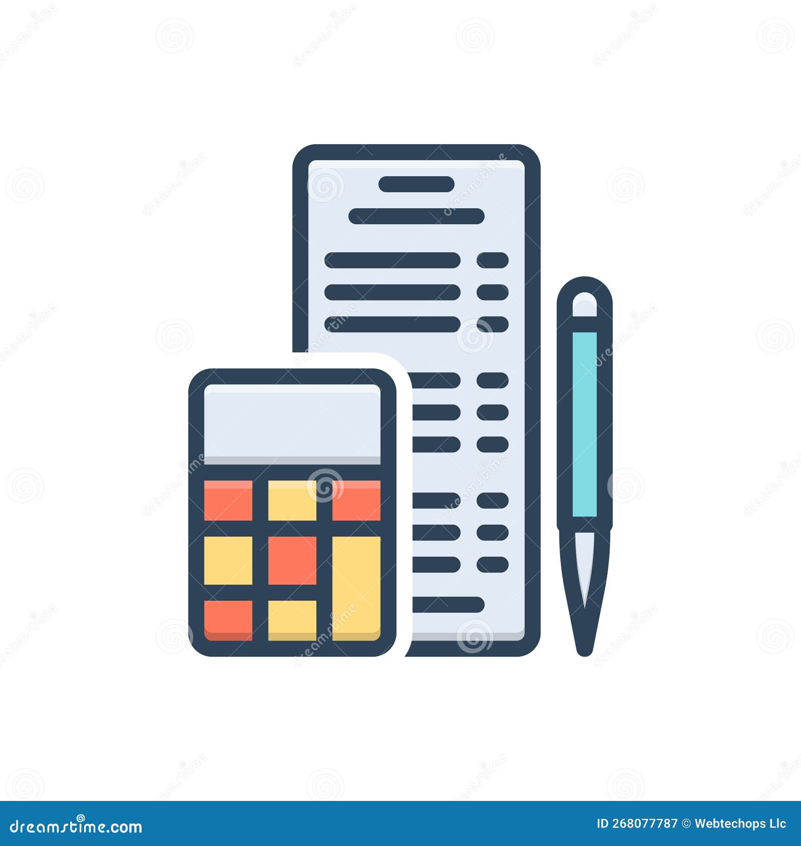 Color Illustration Icon for Totals, Entire and Complete Stock ...