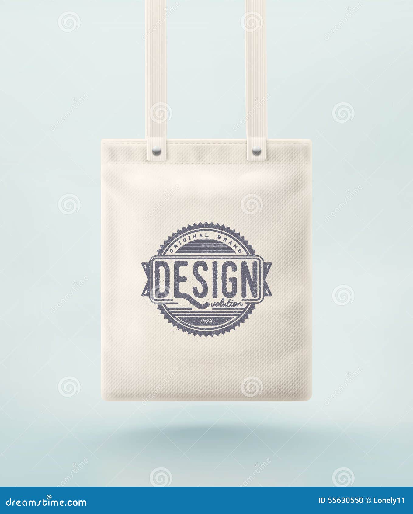Tote Bag stock vector. Illustration of material, natural - 55630550