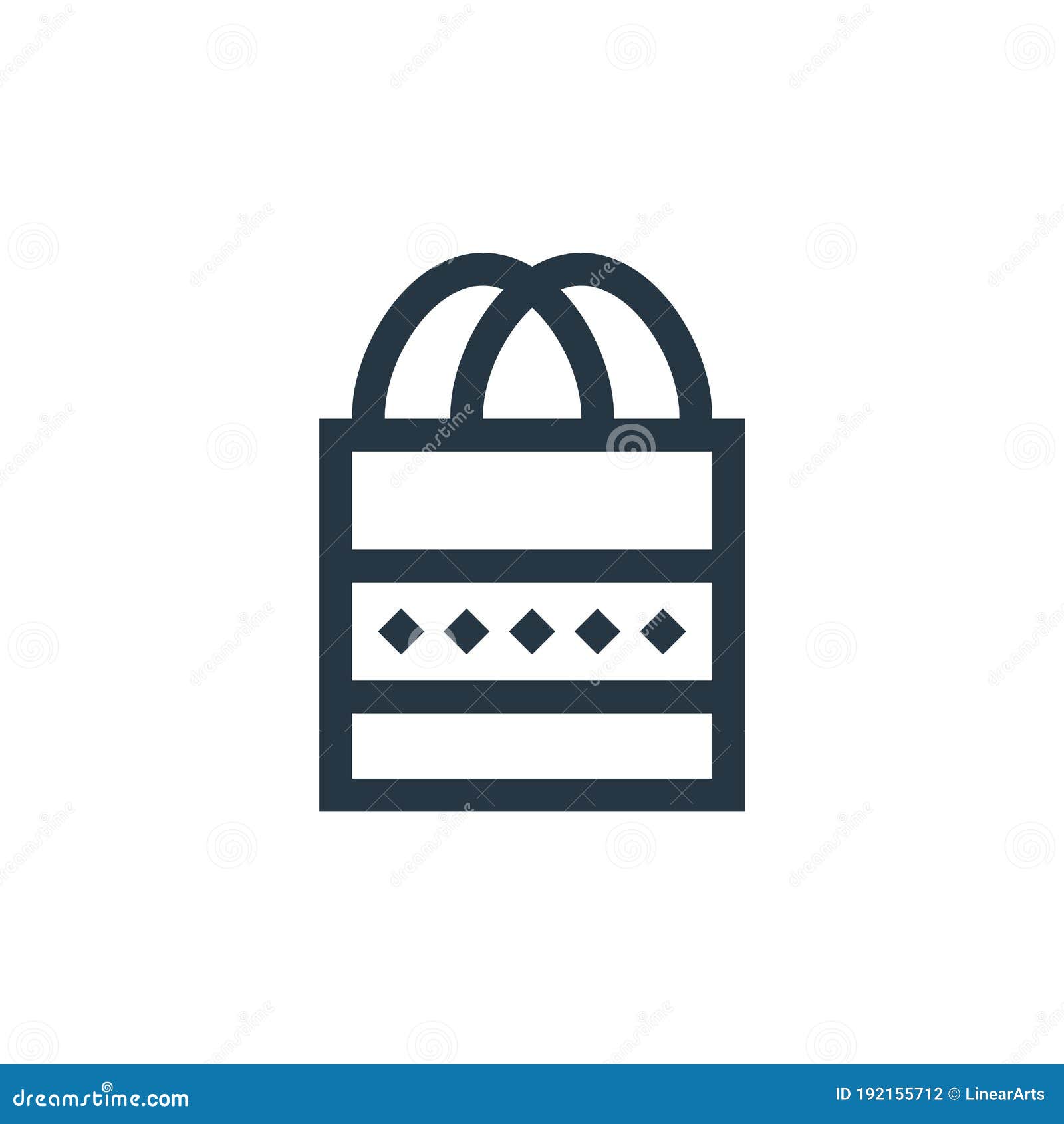 Tote Bag Icon Vector from Handcrafts Concept. Thin Line Illustration of ...