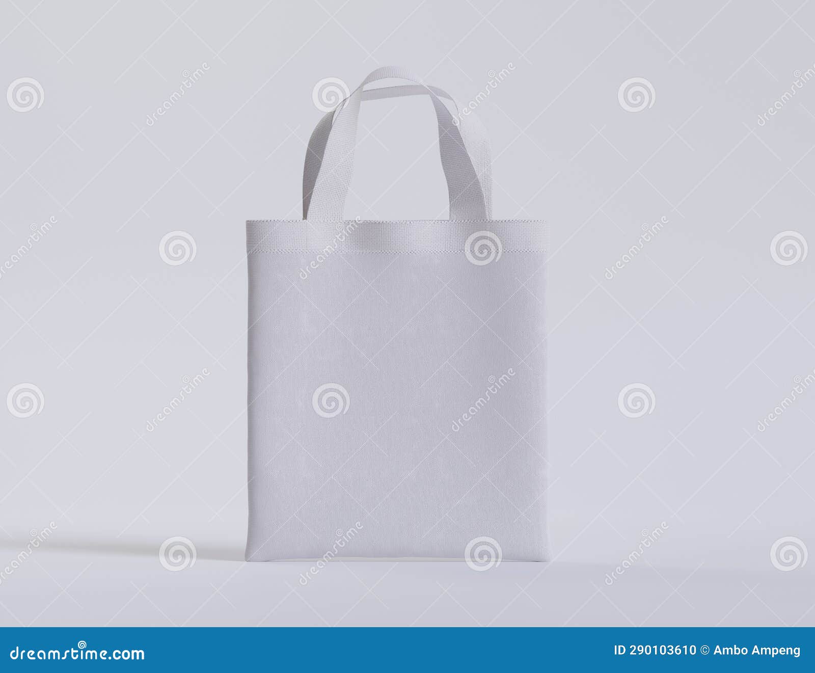 Tote Bag White Color and Realistic Texture Rendering 3D Stock ...