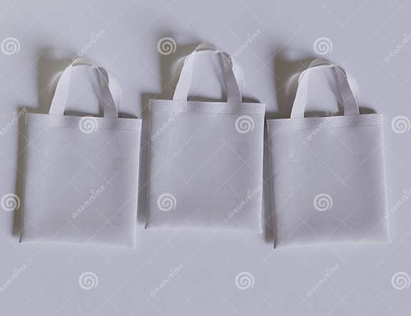 Tote Bag White Color and Realistic Texture Rendering 3D Stock ...