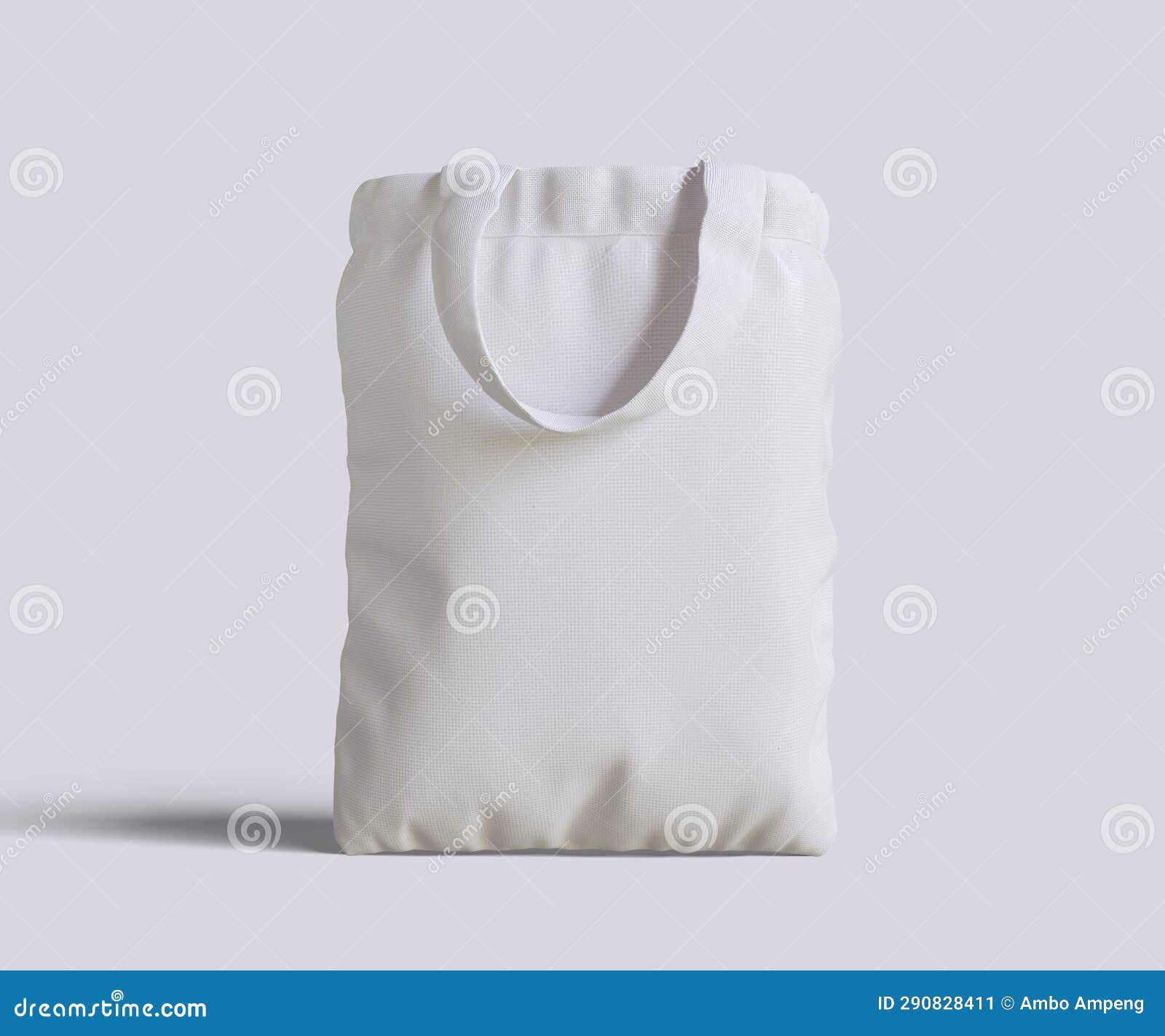 Tote Bag White Color and Realistic Texture Rendering 3D Stock ...