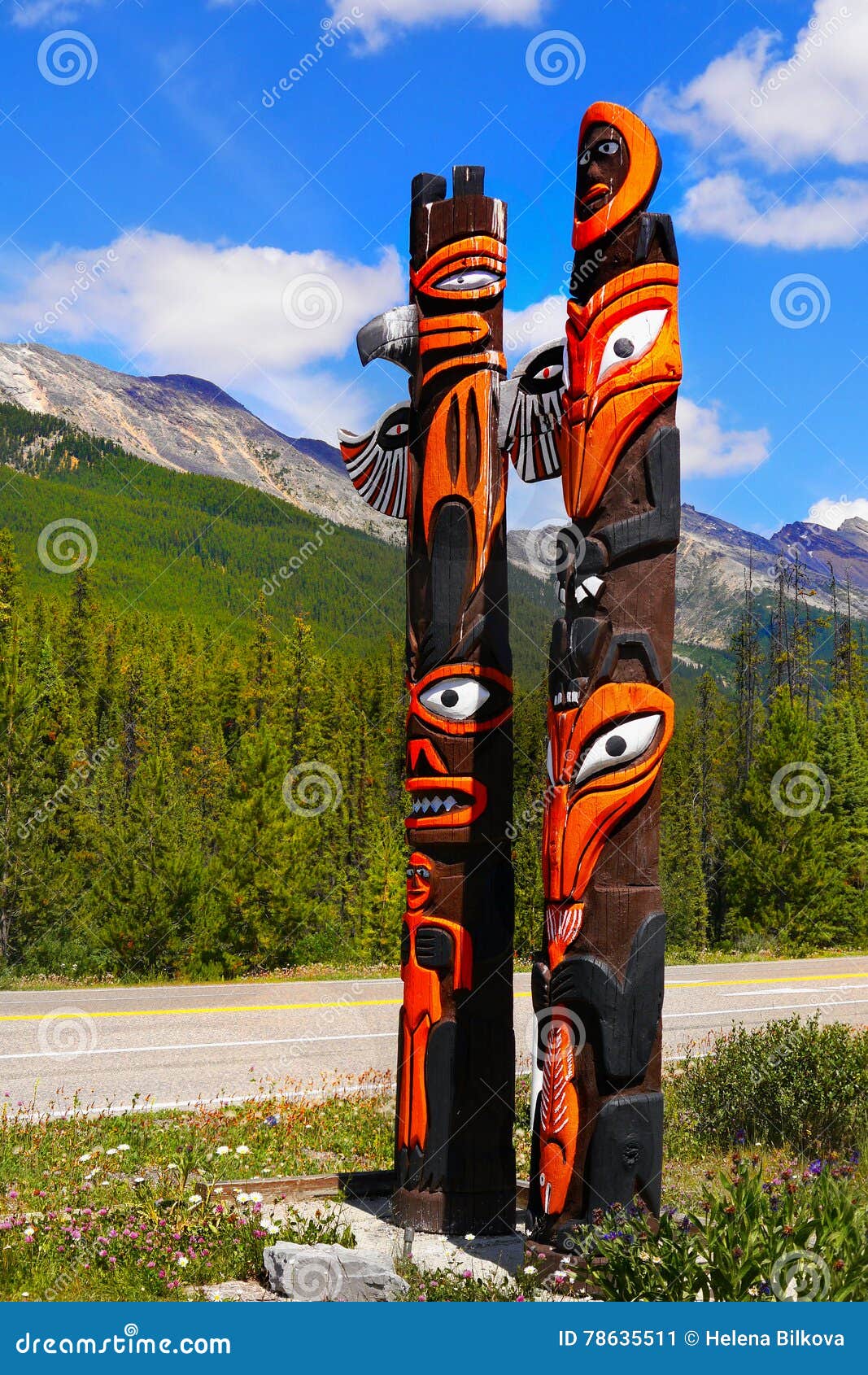 Totem editorial photo. Image of column, american, pole - 78635511