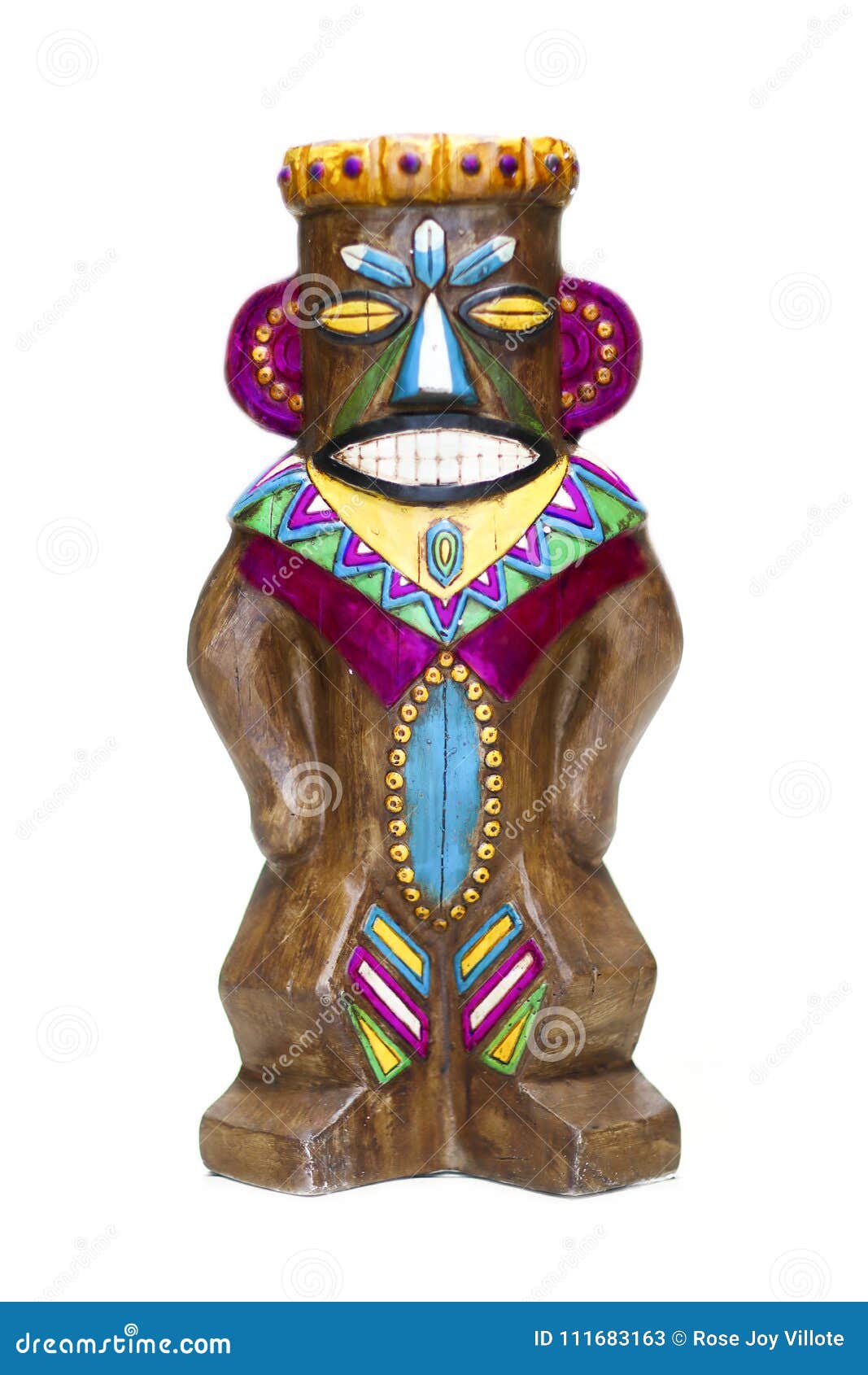 Totem with Colorful Print on it Stock Image - Image of america, history ...