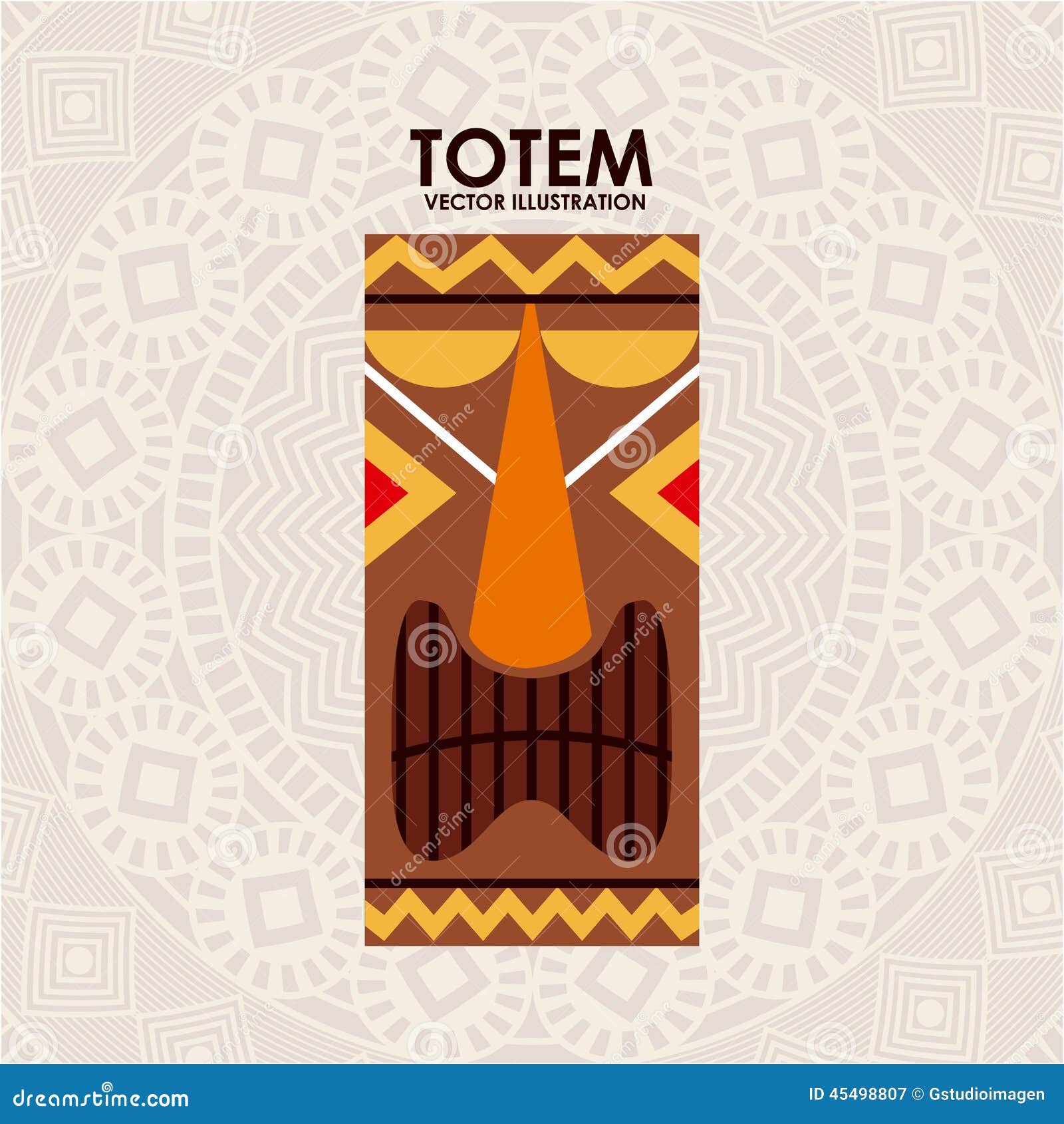 Totem design stock vector. Illustration of modern, traditional - 45498807