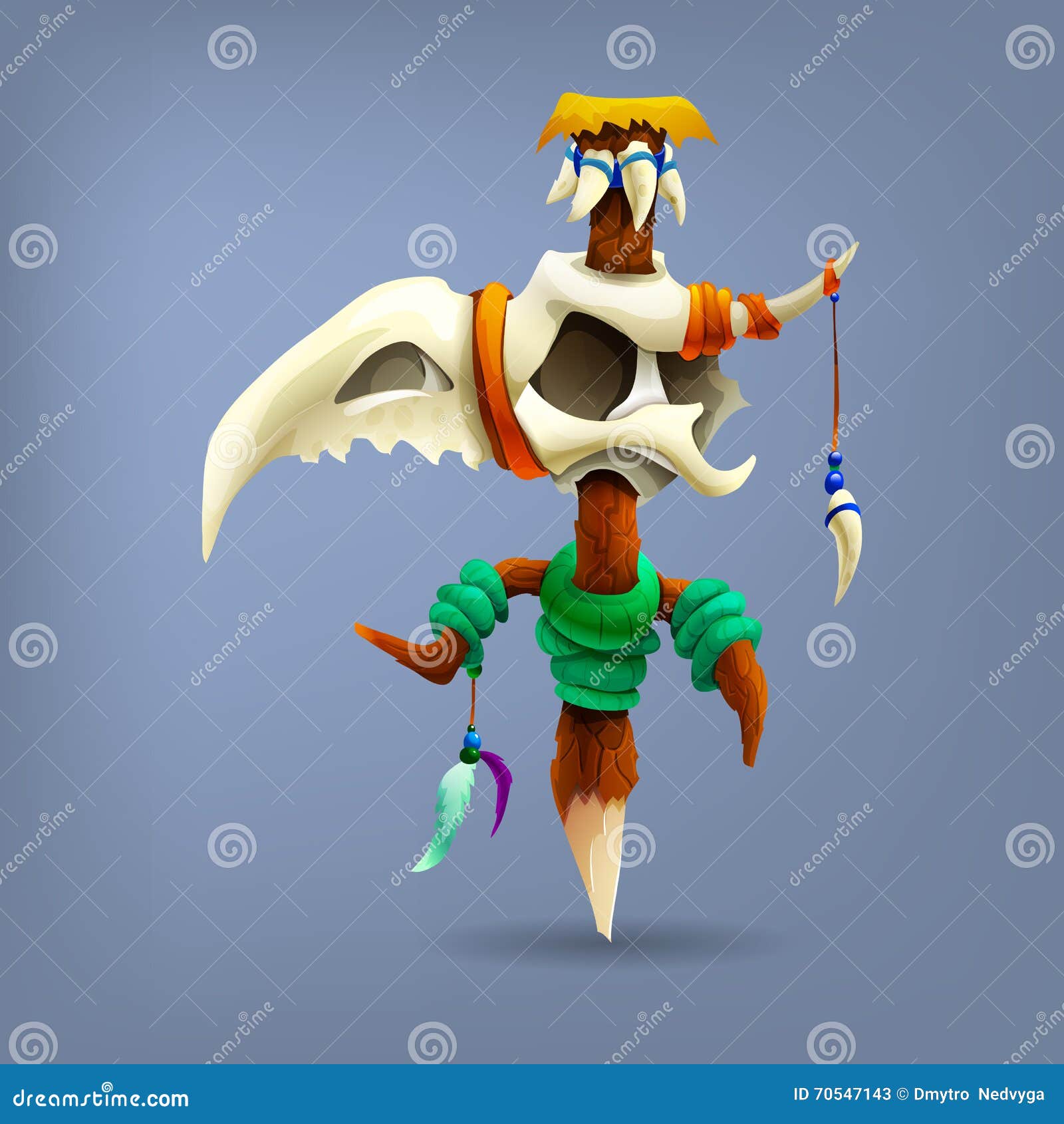 Totem for game. stock vector. Illustration of enchanter - 70547143