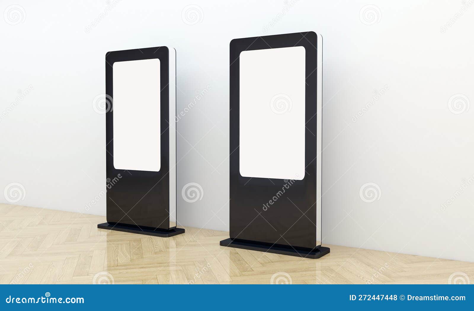 Totem and Kiosk Digital Signage Display Sign Mockup Stock Illustration ...