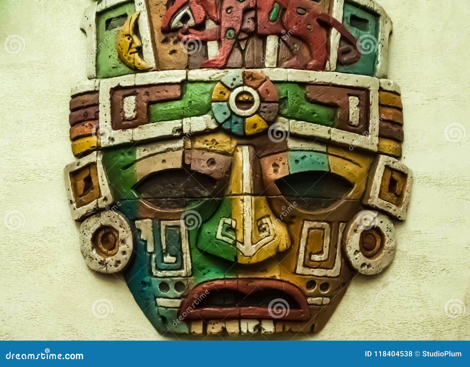 Totem mask, mask icon. stock photo. Image of african - 118404538