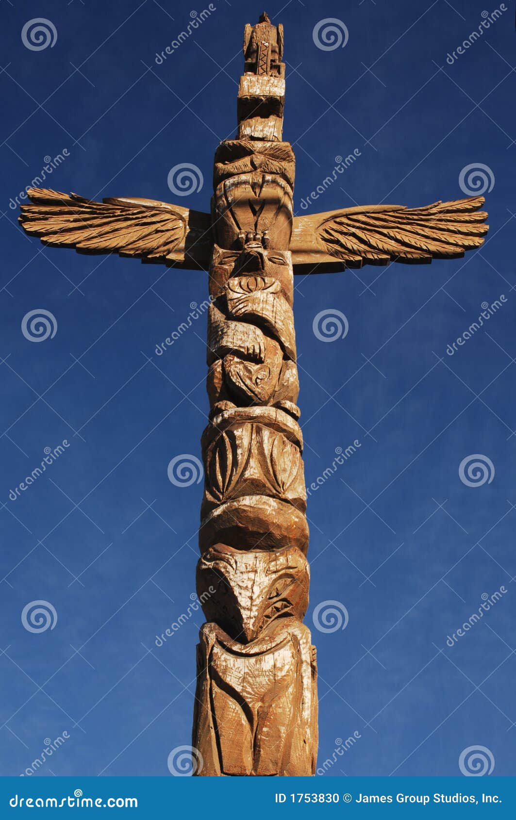 Totem pole stock photo. Image of pantheon, heirarchy, primitive - 1753830