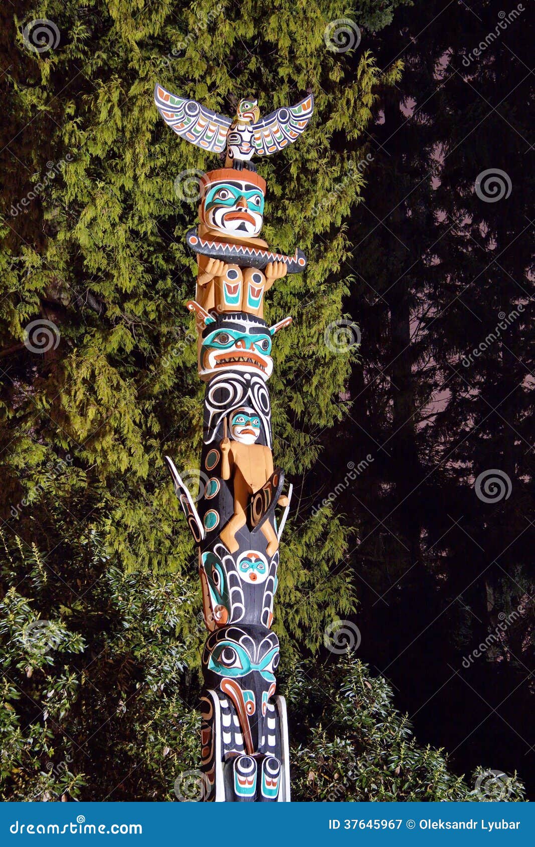 Totem Pole stock image. Image of monuments, cultural - 37645967