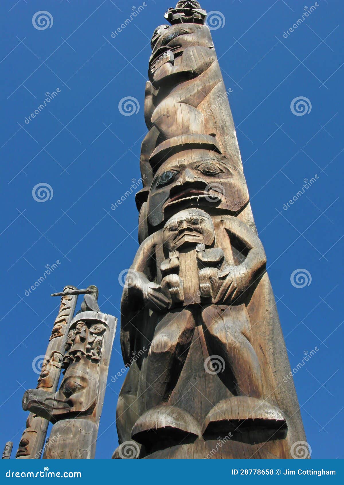 Totem Pole Carvings stock photo. Image of nations, creatures - 28778658
