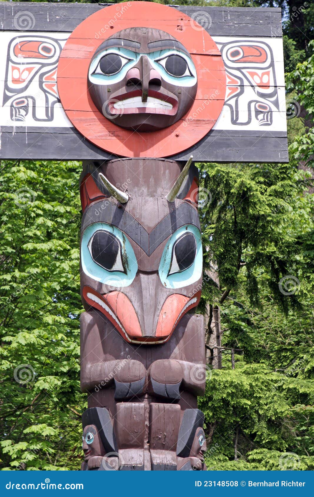Totem Poles stock photo. Image of face, celebration, ceremony - 23148508