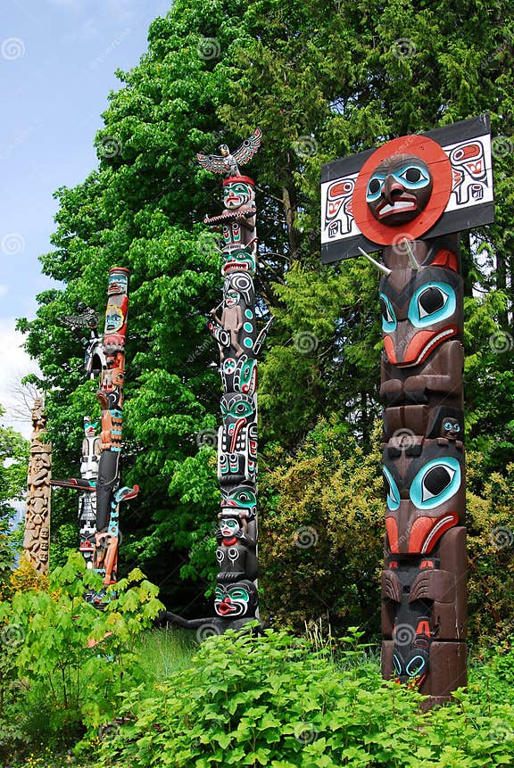 Totem poles stock photo. Image of ceremony, americans - 5356938