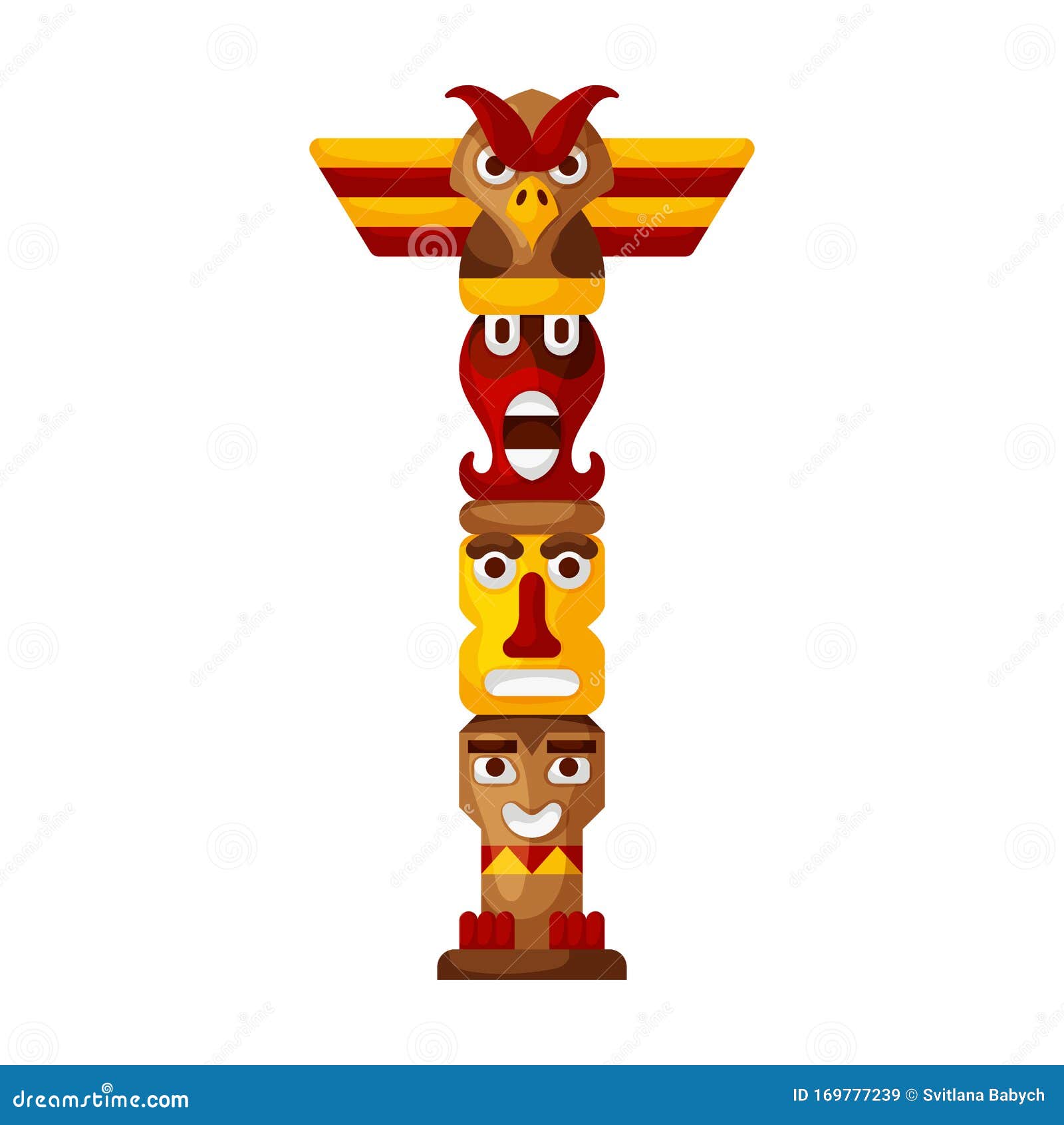 Totem Vector Icon.Cartoon Vector Icon Isolated on White Background ...