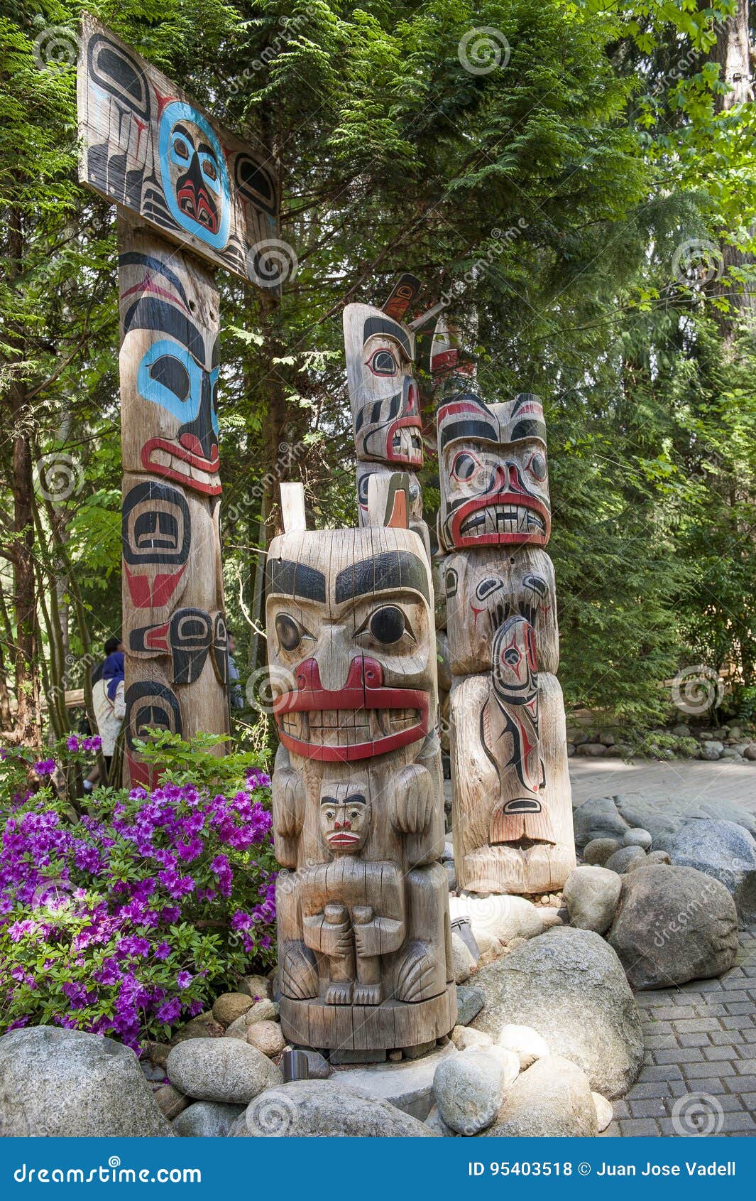 Totems - Canada stock photo. Image of british, native - 95403518