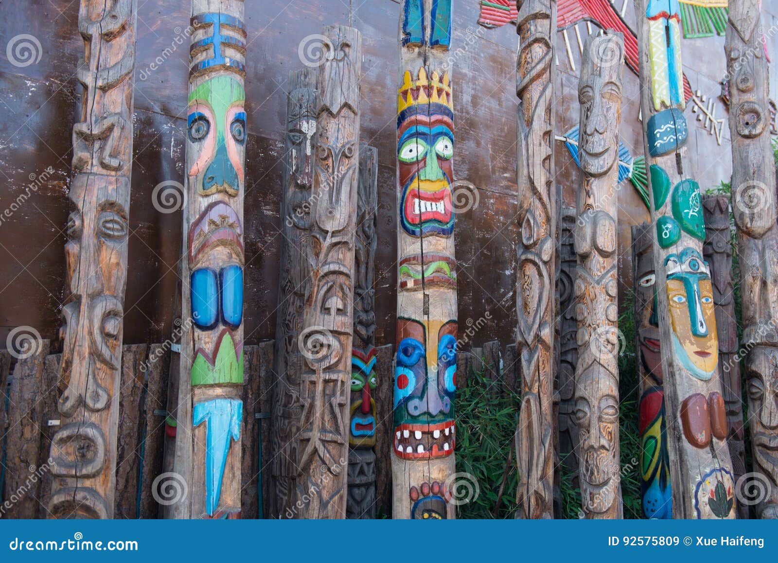 Totems stock image. Image of tribe, face, cute, primitive - 92575809