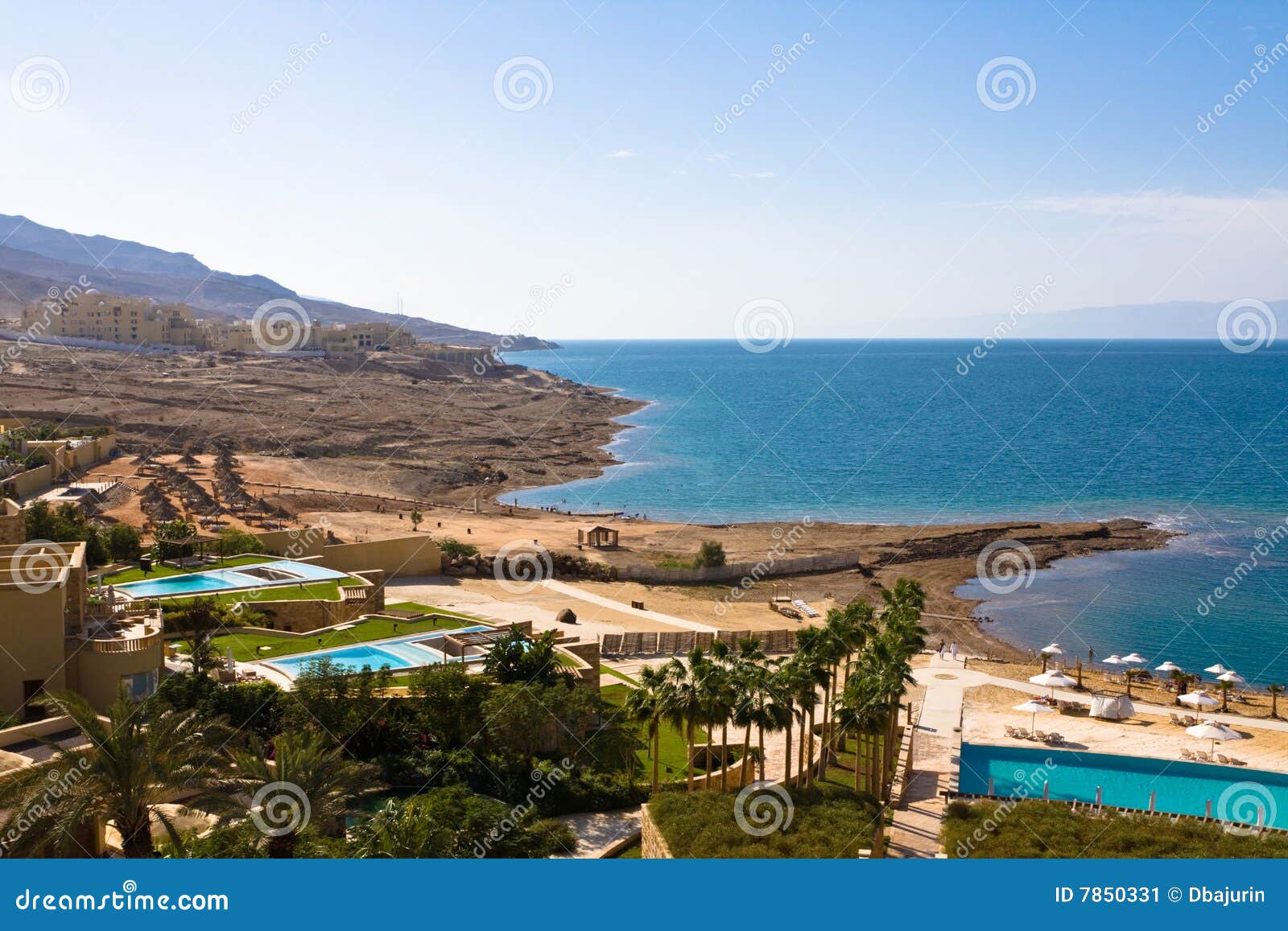 Totes Meer - Jordanien stockbild. Bild von blau, himmel - 7850331