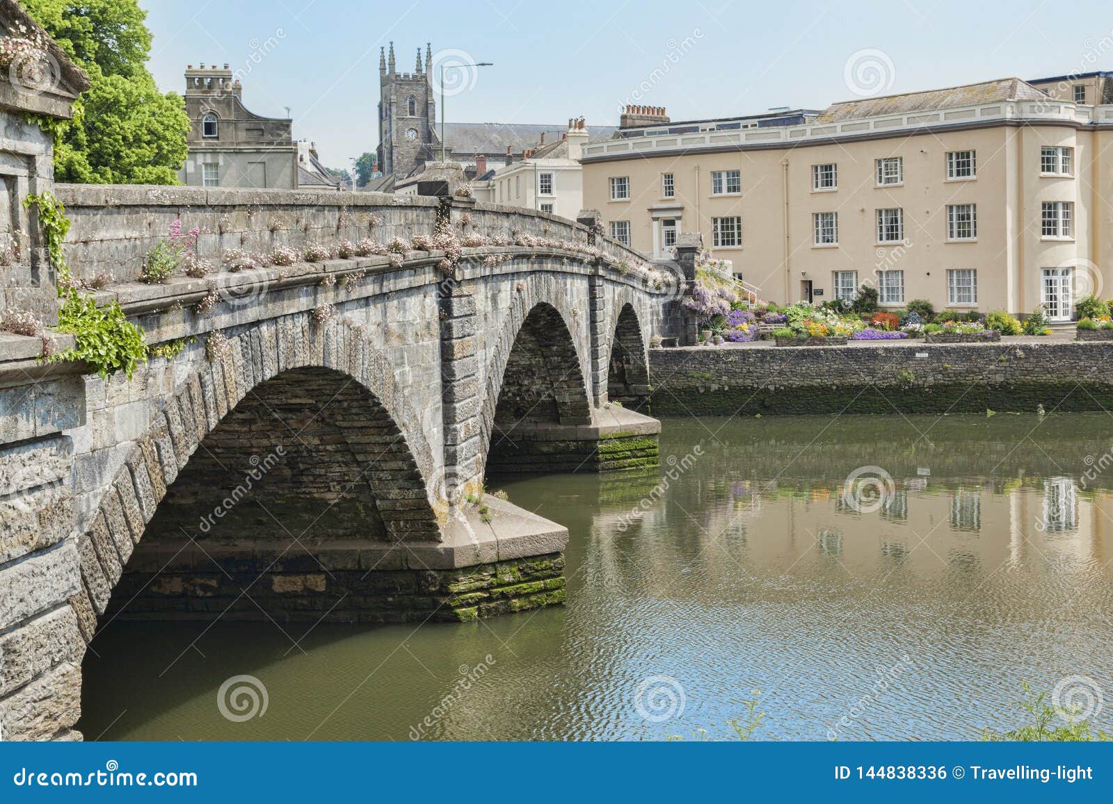 Totnes Bridge and the River Dart Devon UK Stock Photo - Image of ...