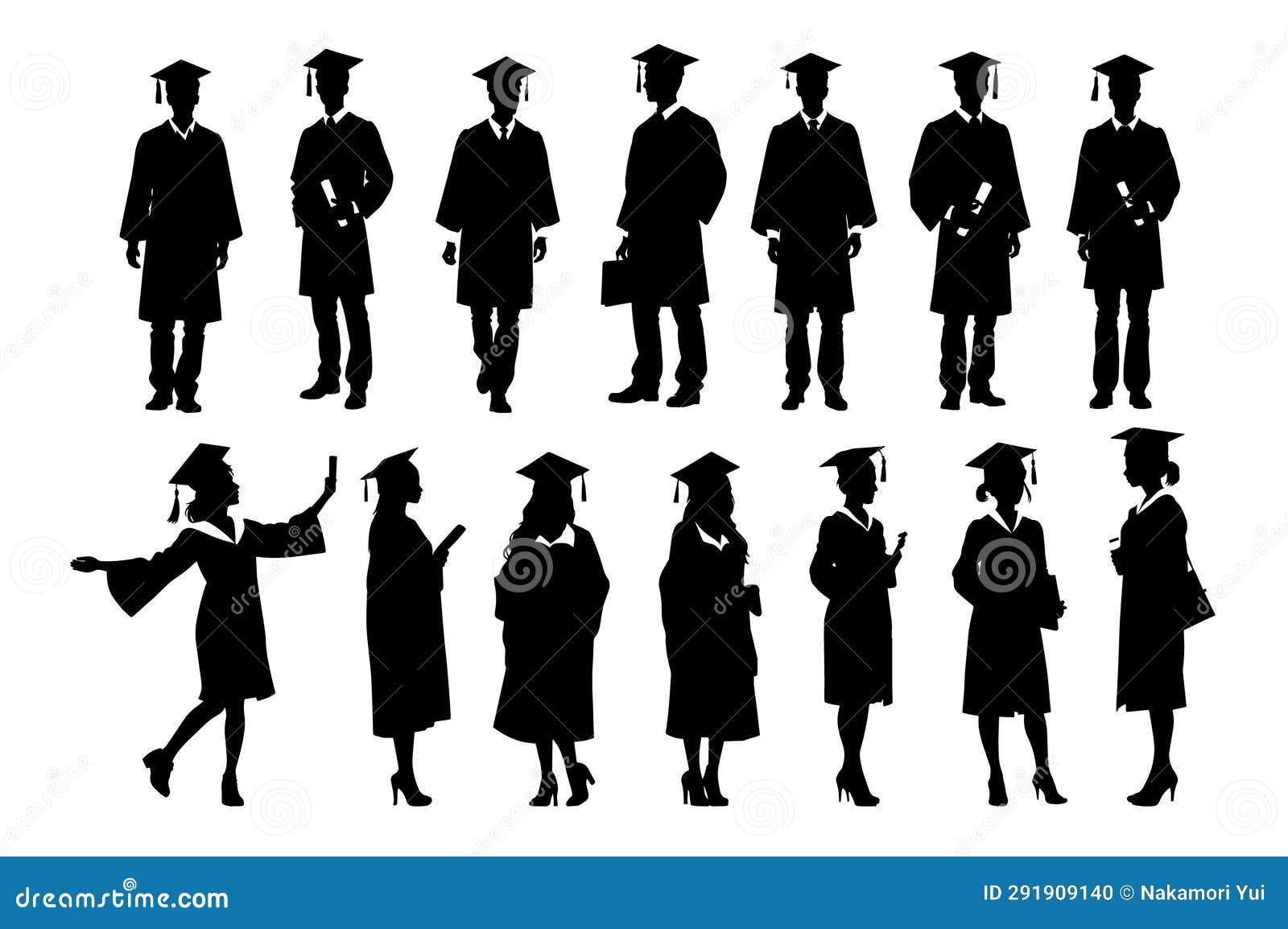 Graduated Student, Graduate Silhouette, Graduated at University ...