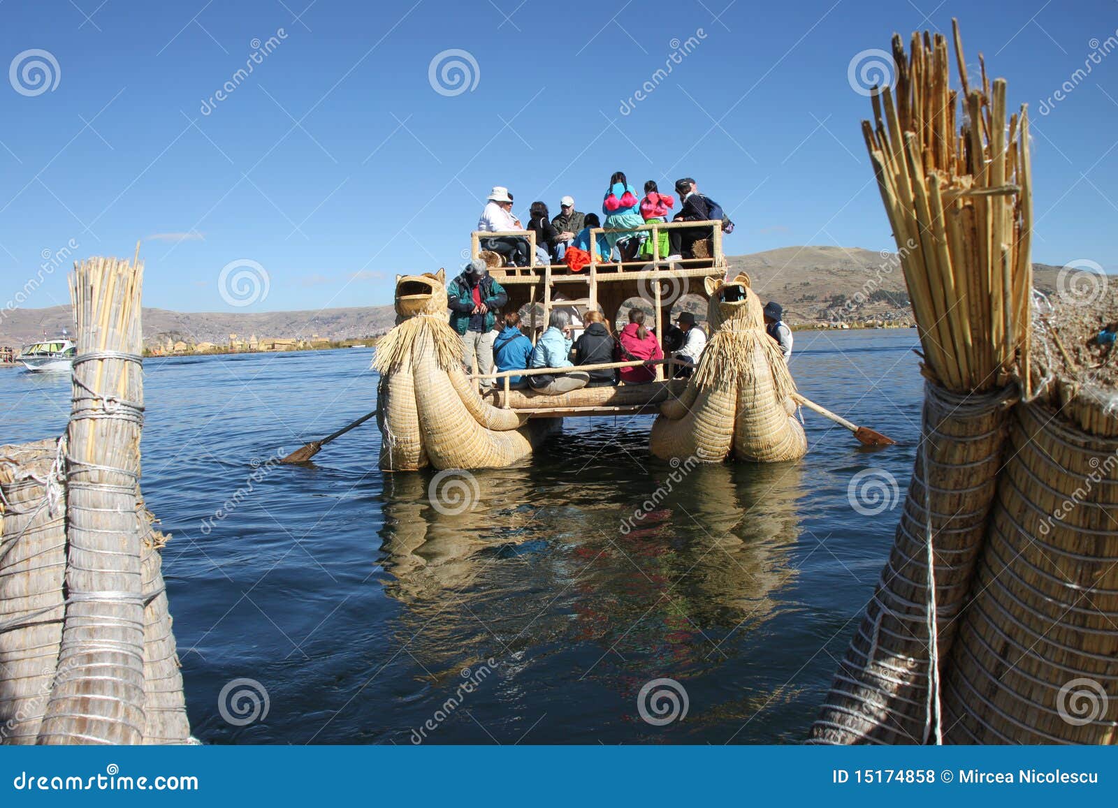 Totora boat, Peru editorial stock photo. Image of nature - 15174858
