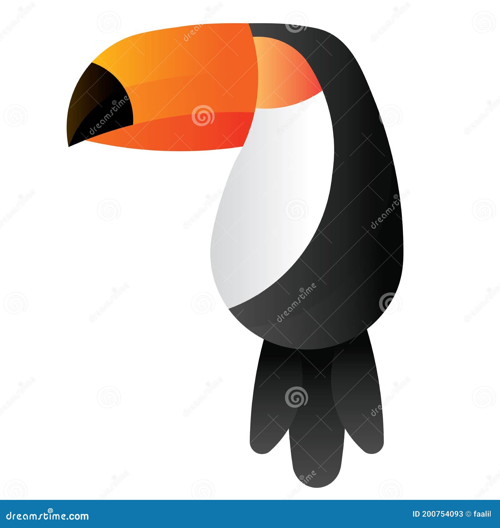 Toucan Bird Logo Made with Golden Ratio Principles, Emblem or Logo ...