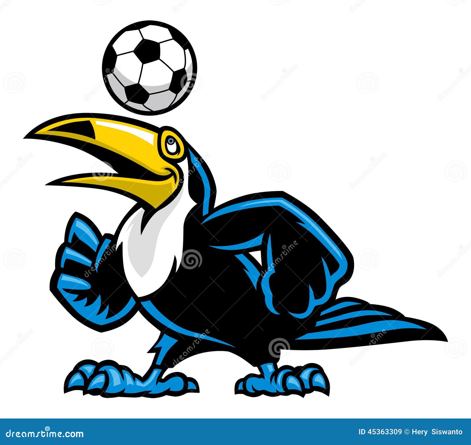 Toucan bird play soccer stock vector. Illustration of soccer - 45363309